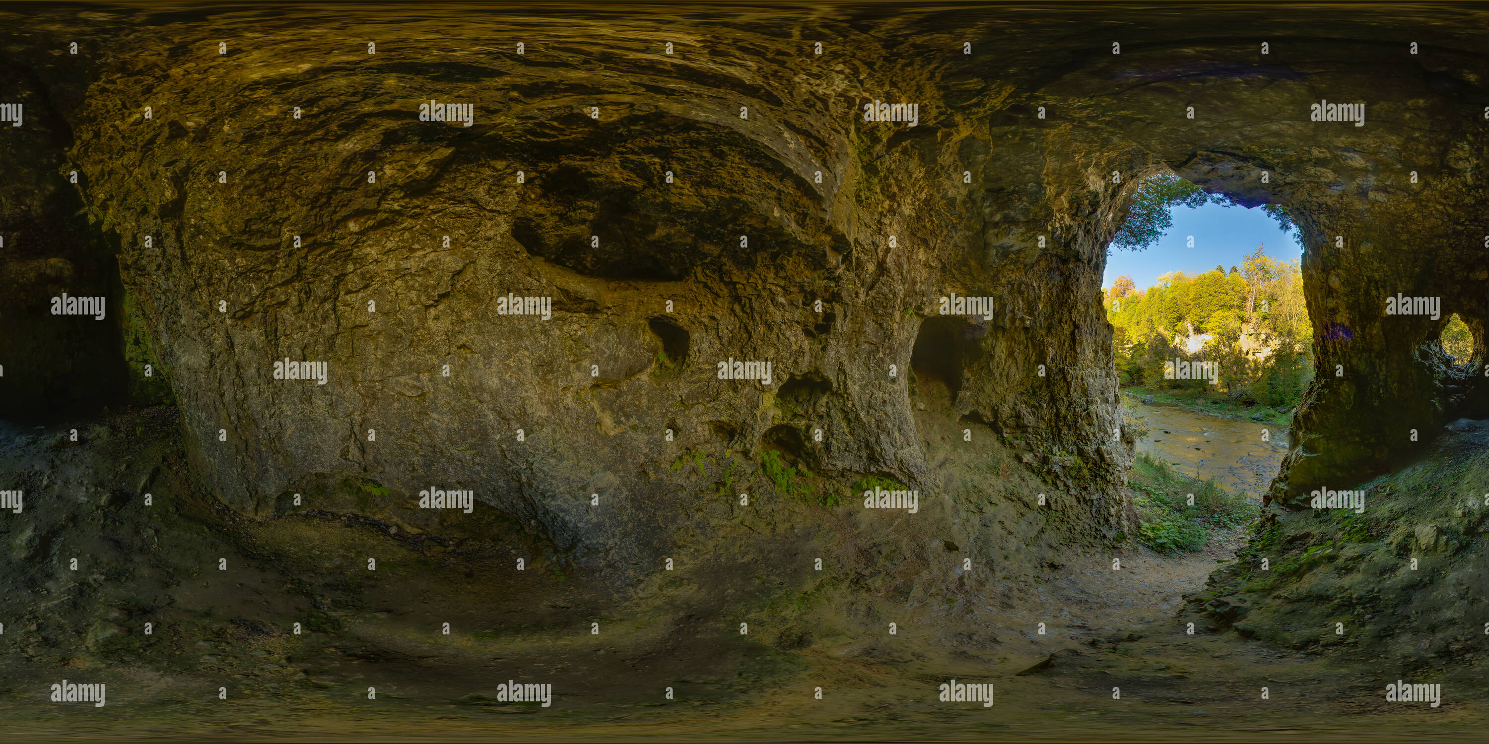 360° view of Elora Cave Panorama - Alamy
