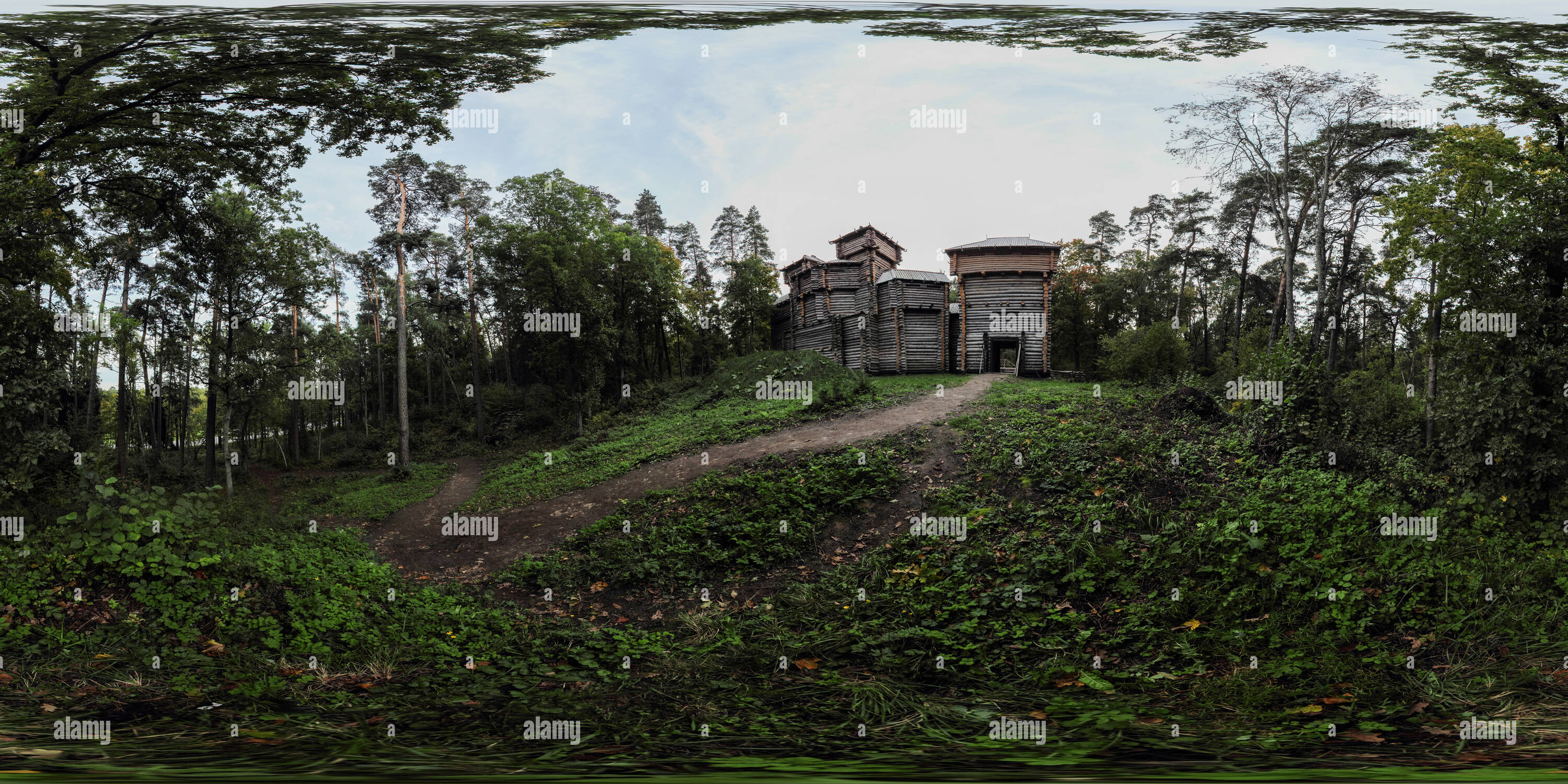 360° view of Tervete wooden castle - Alamy