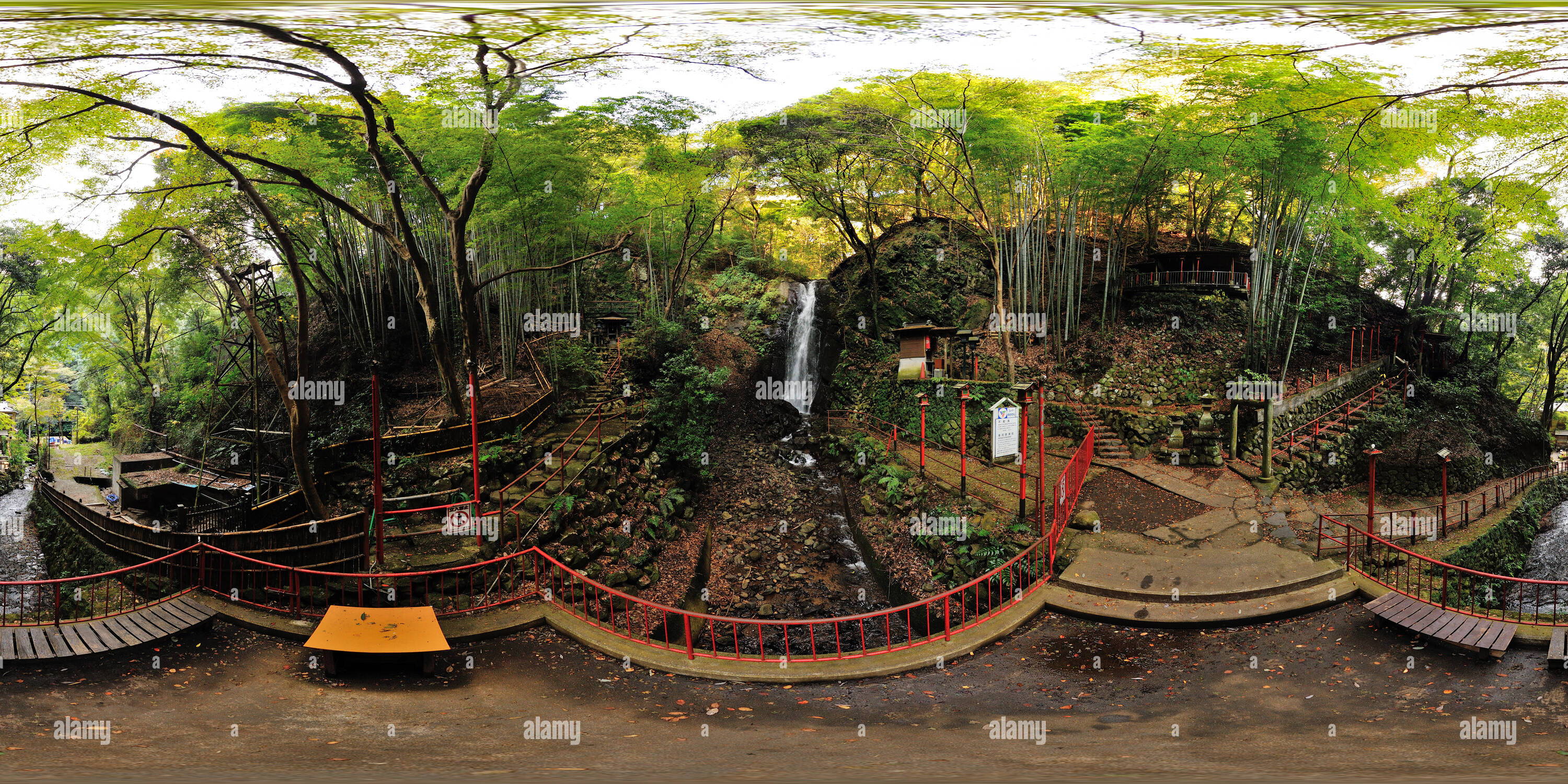 360° view of Fudo daki (waterfall - Alamy