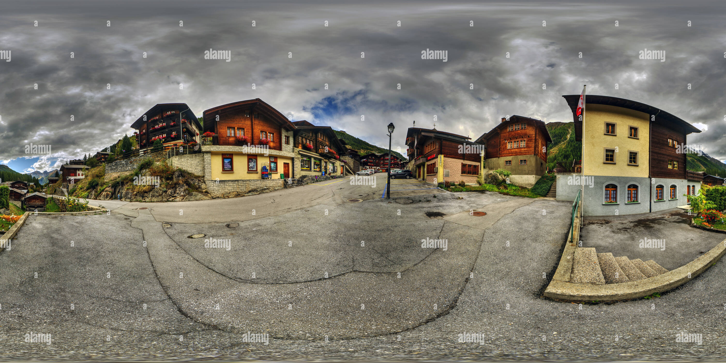 360° view of Lötschental Blatten 4 - Alamy