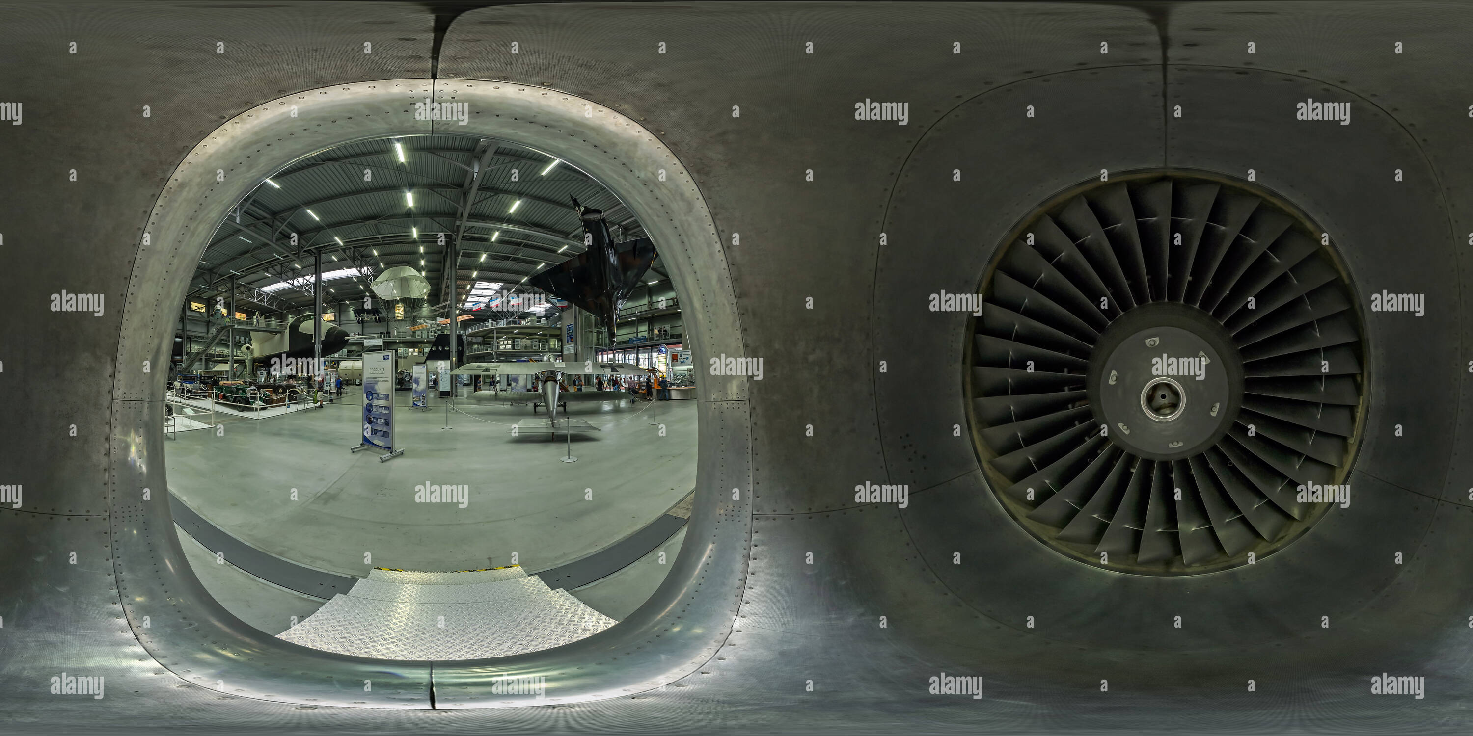360° view of From inside a jet engine - Alamy