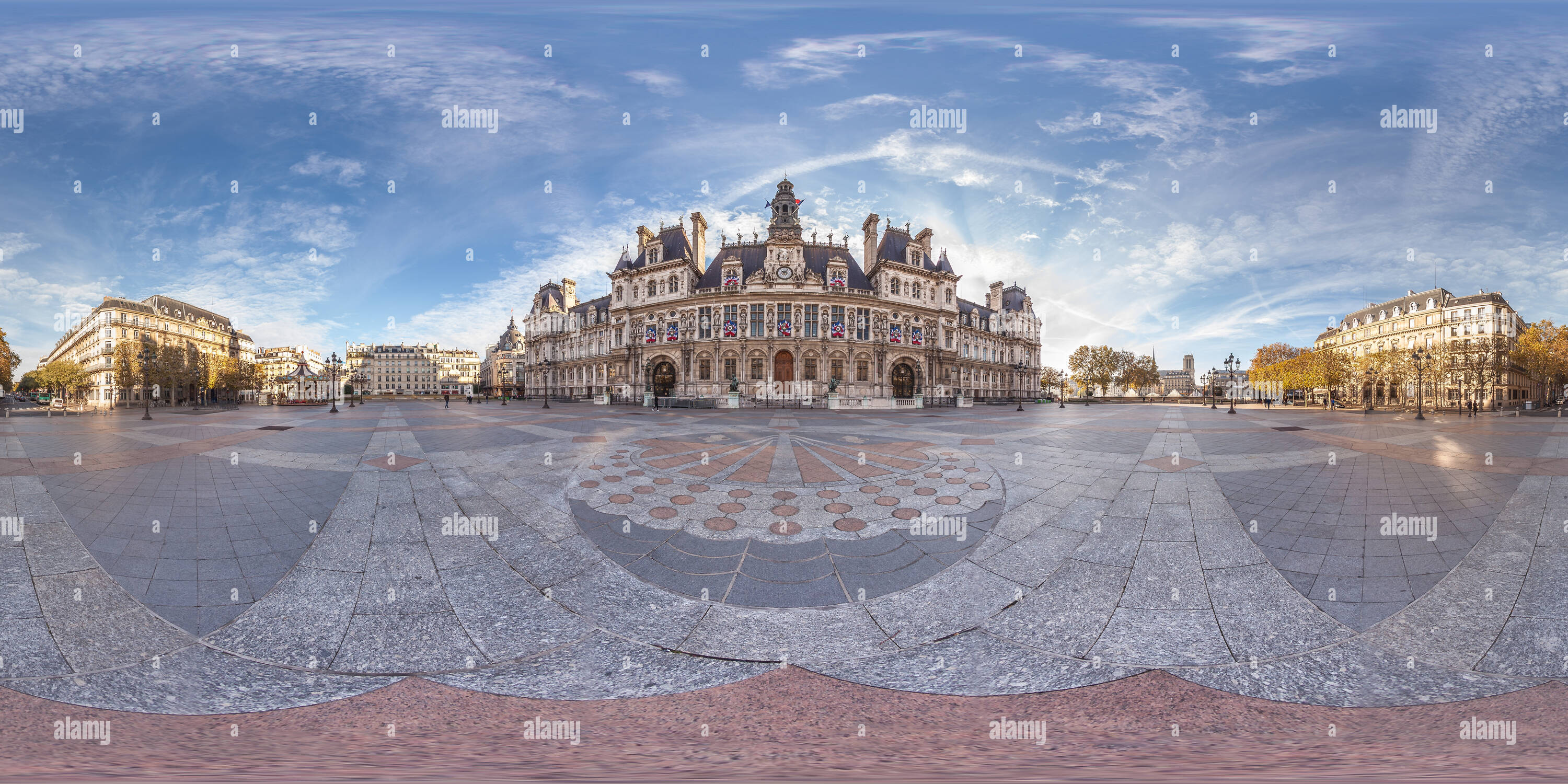 360° view of Hotel de Ville in Paris, France - Alamy