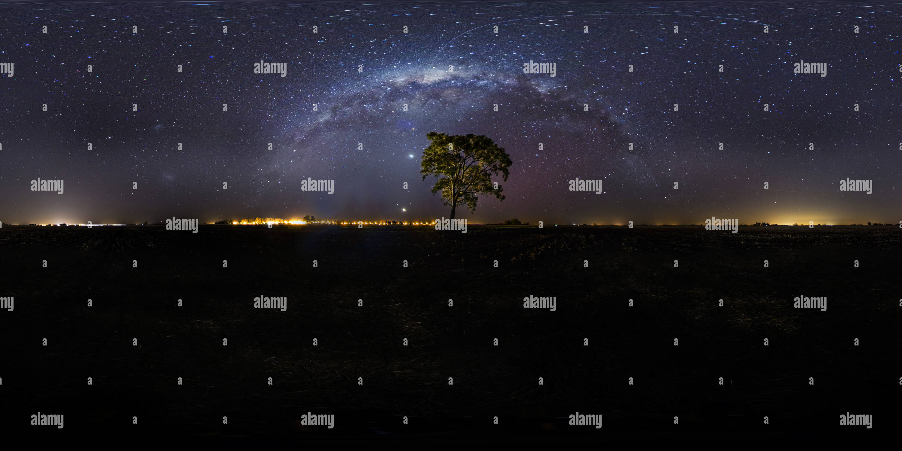360° view of The Milky Way, Mercury, Jupiter, Venus and the Moon - Alamy