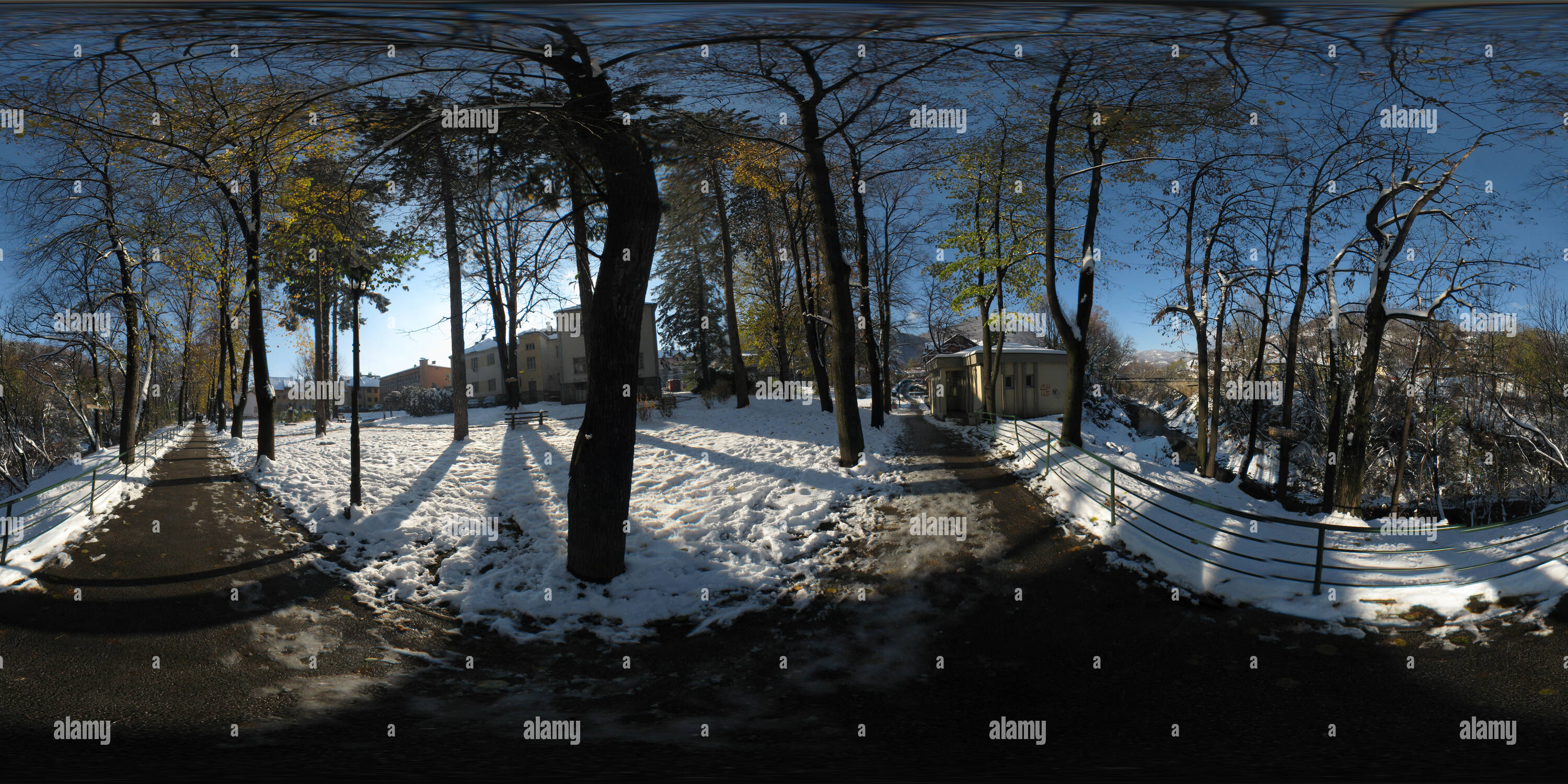360° view of Ivanjica - Park on a Clear and Snowy Day-2 - Alamy