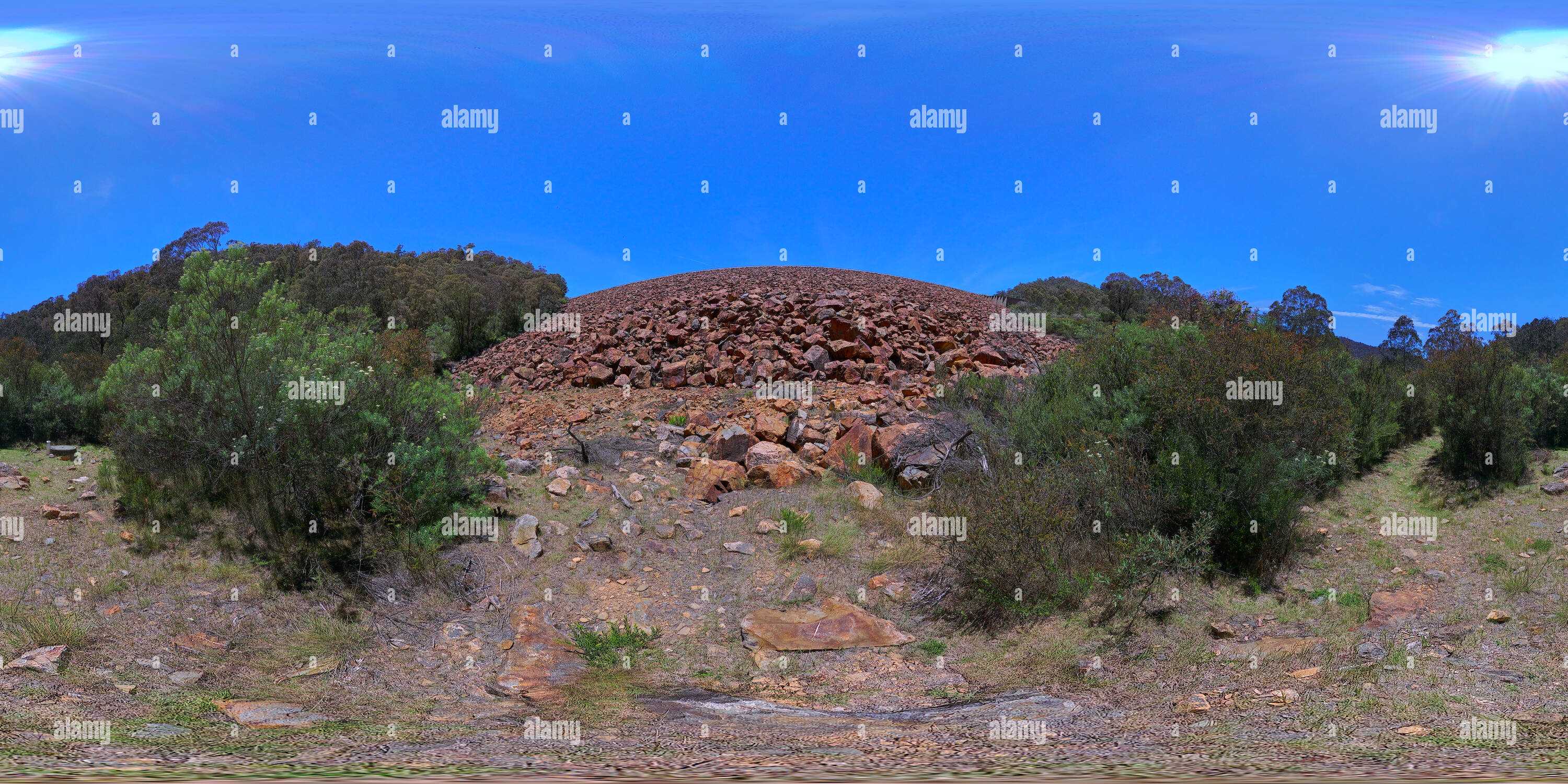 360° view of Namadgi National Park - Corin Dam Rock Embankment - Alamy