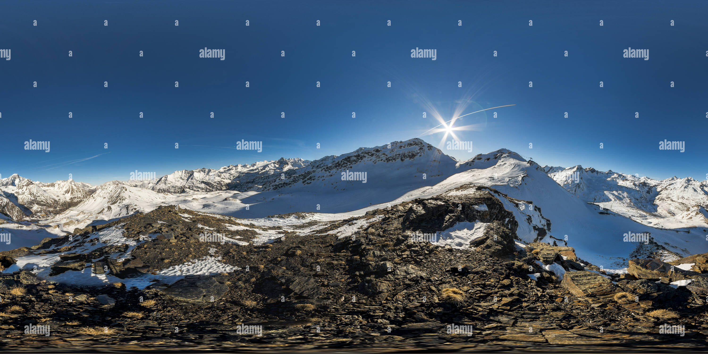 360° view of St. Bernard pass - Alamy