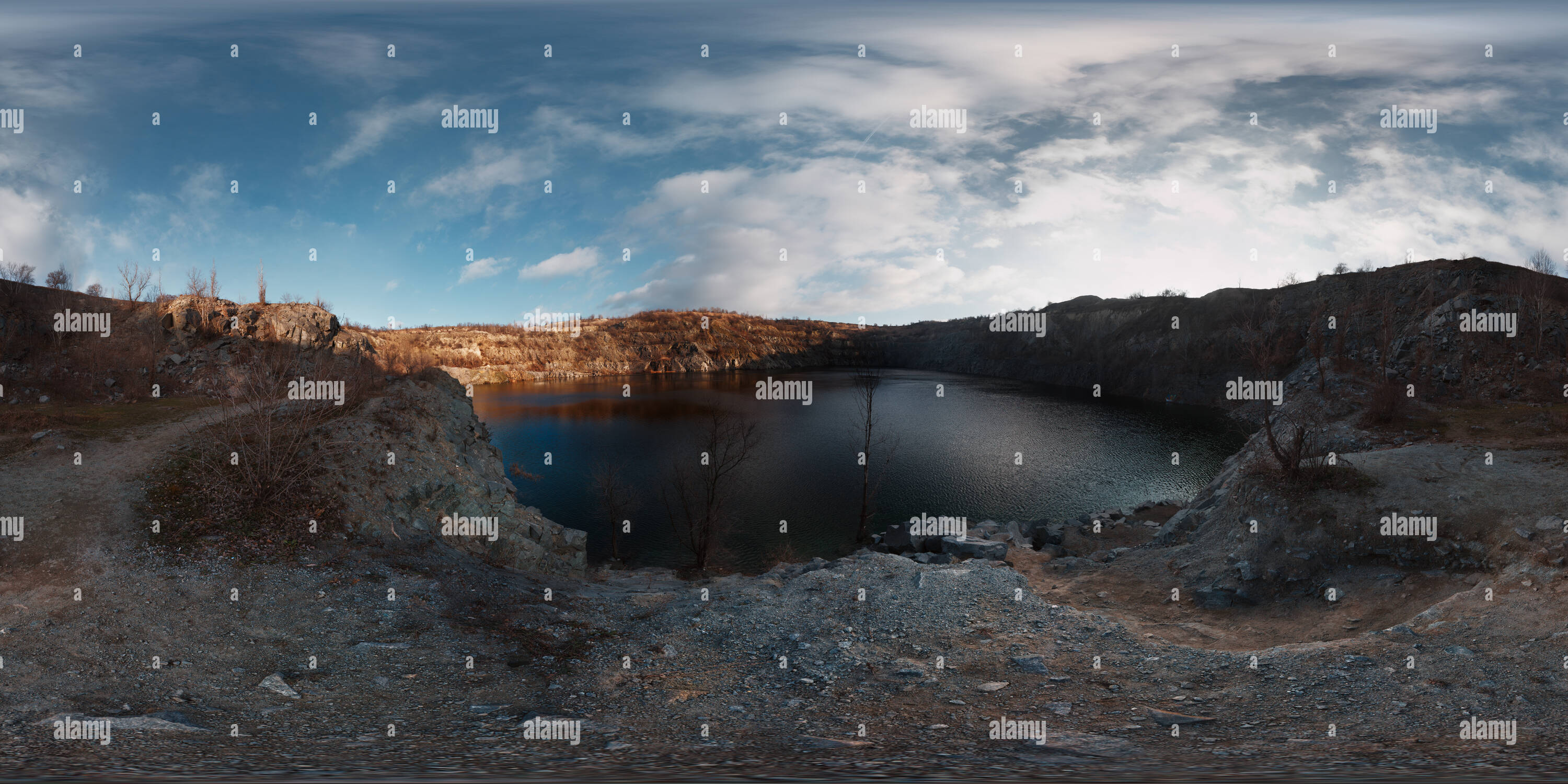 360° view of crater of an extinct volcano - Alamy