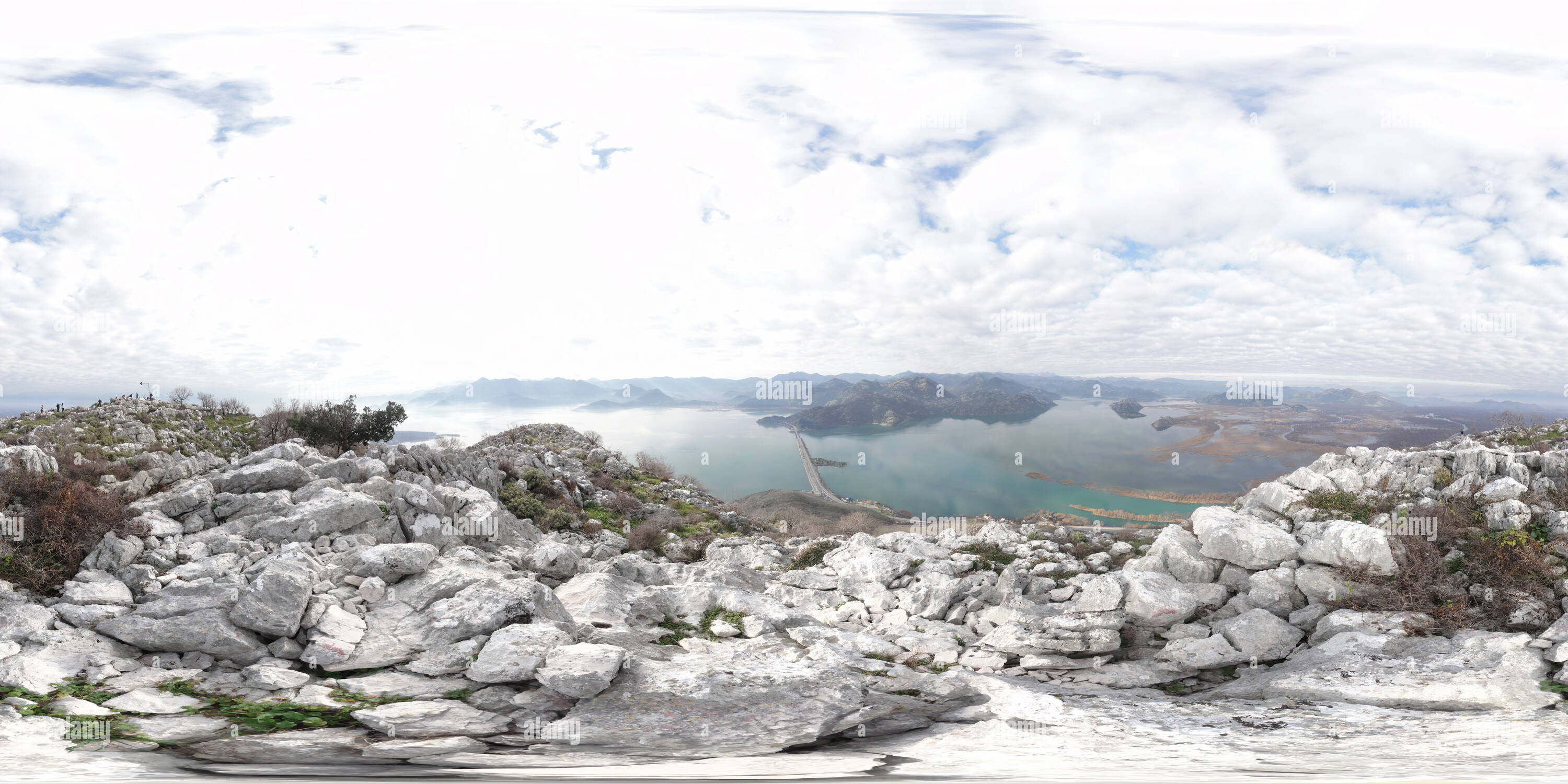 360° view of Vranjina hill - The south side of the peak Velji vrh 303m ...