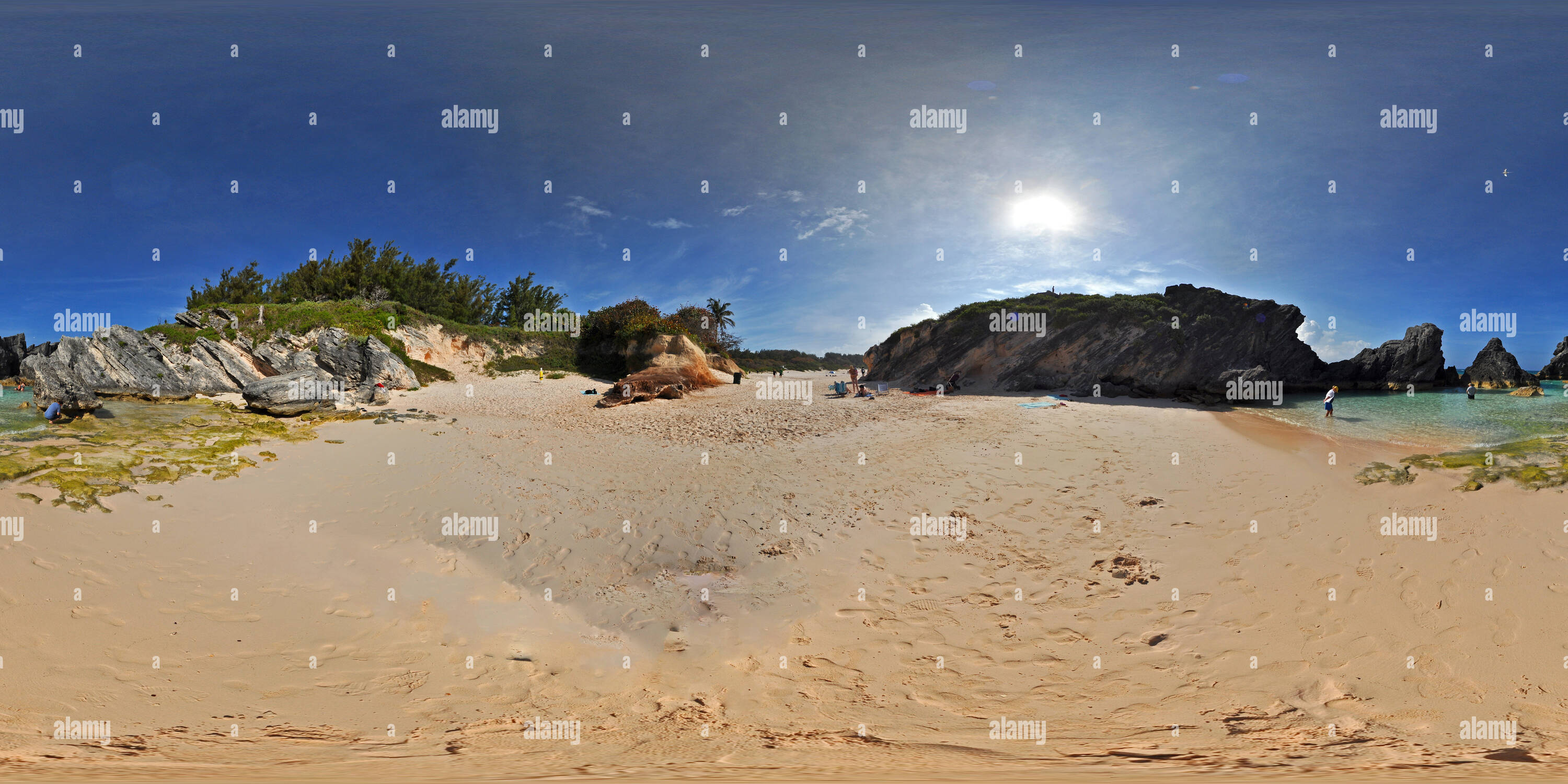 360° view of Bermuda - Horseshoe Bay Cove - Alamy