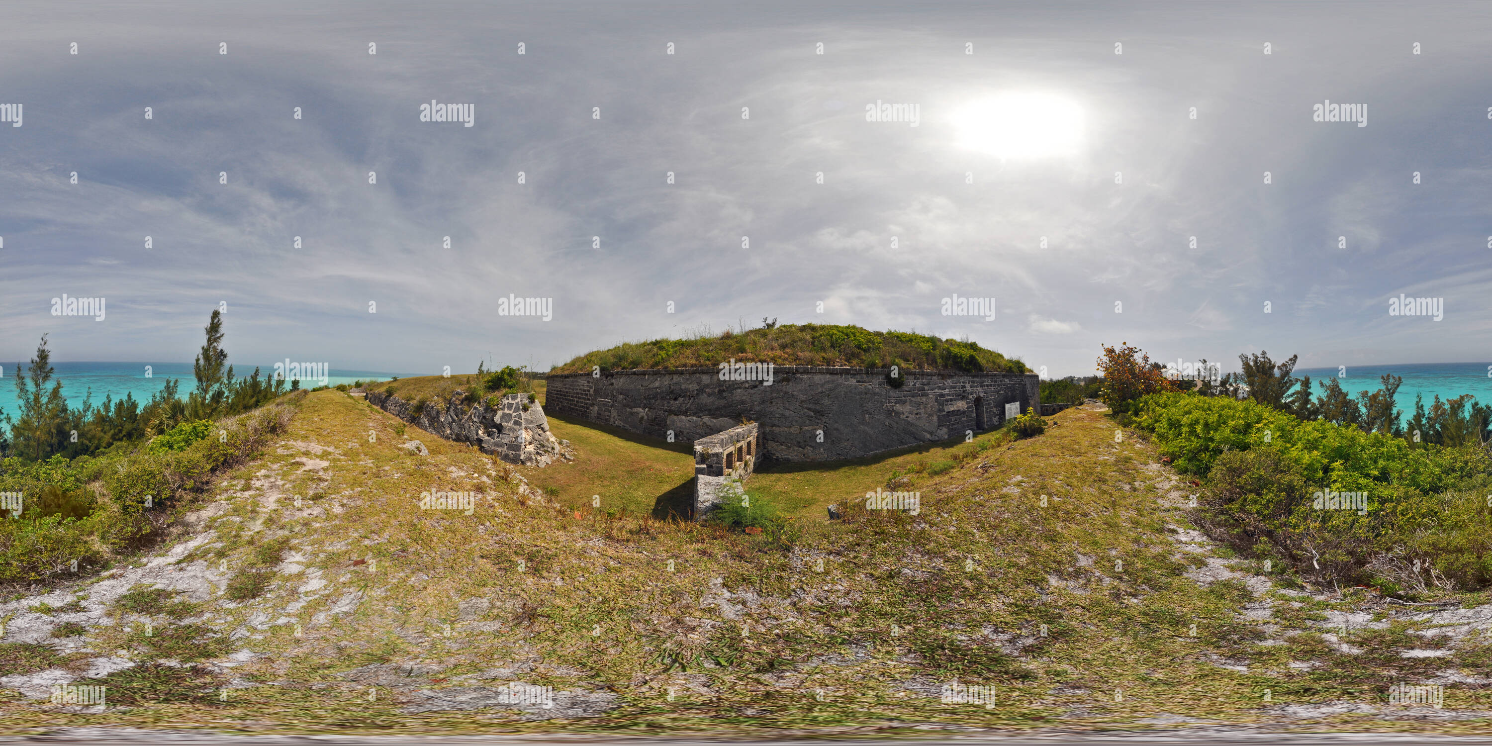 360° view of Bermuda - Whale Bay Fort and Park 01 - Alamy