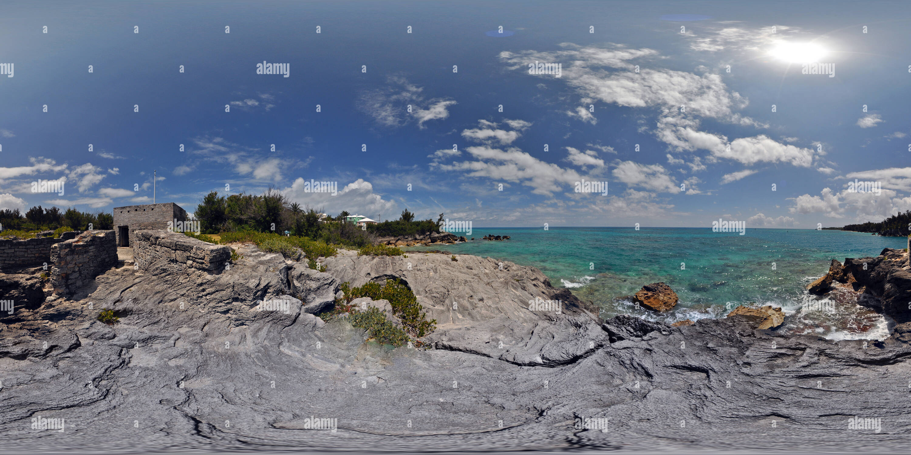 360° view of Bermuda - Gates Fort - Alamy