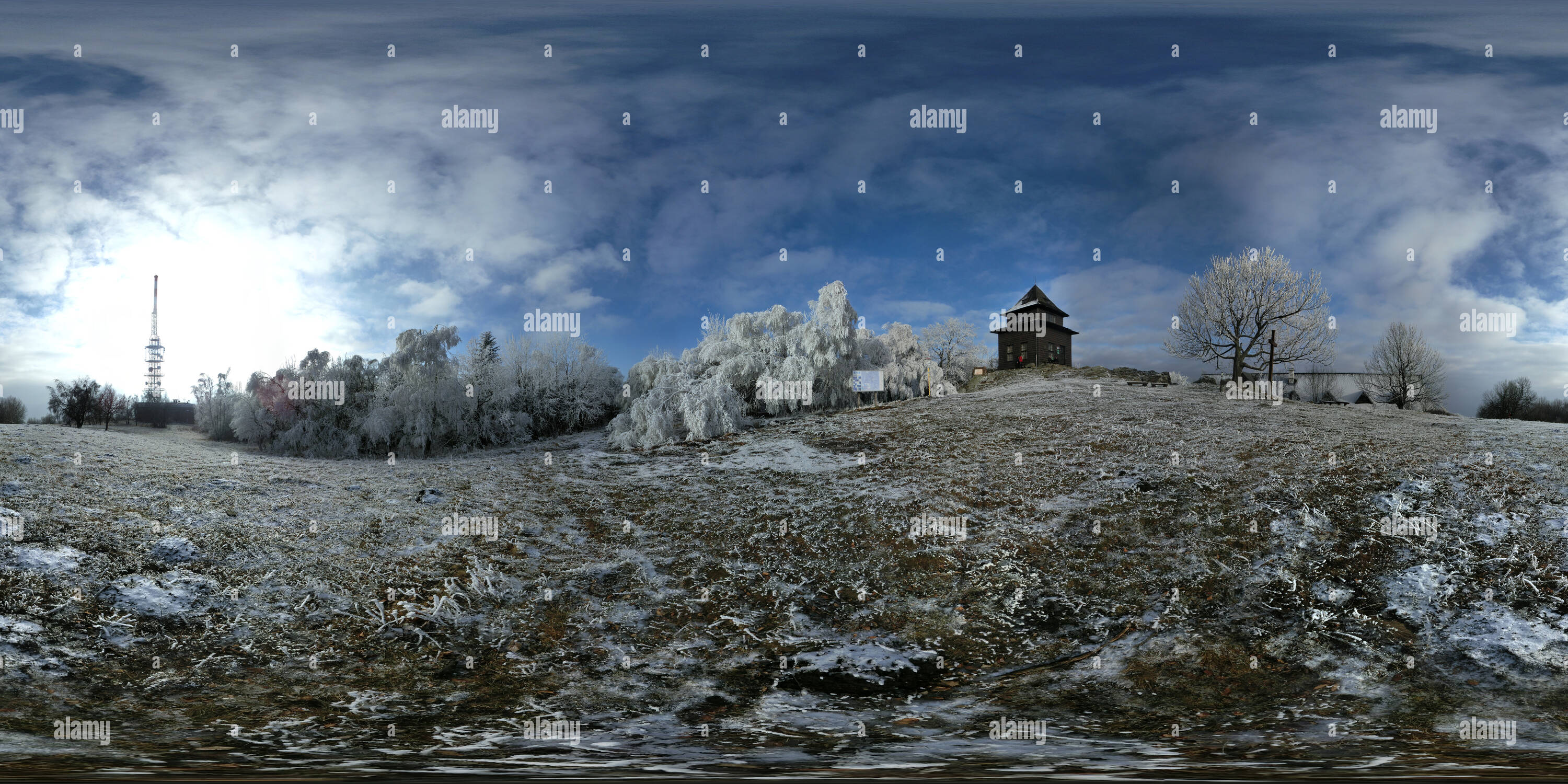 360° view of Sitno during weak winter - Alamy