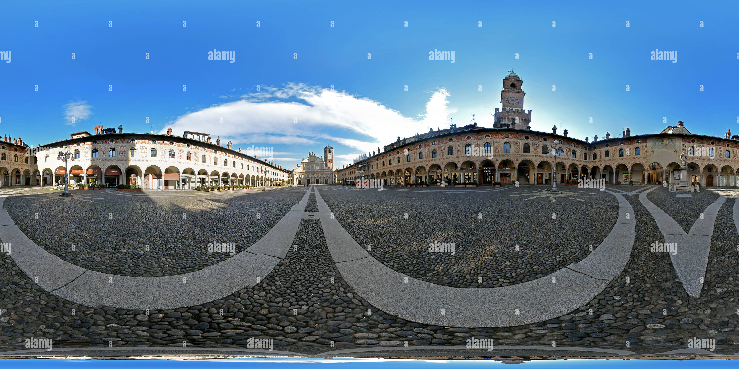 360° view of Piazza Ducale, Vigevano, PV, Italy - Alamy