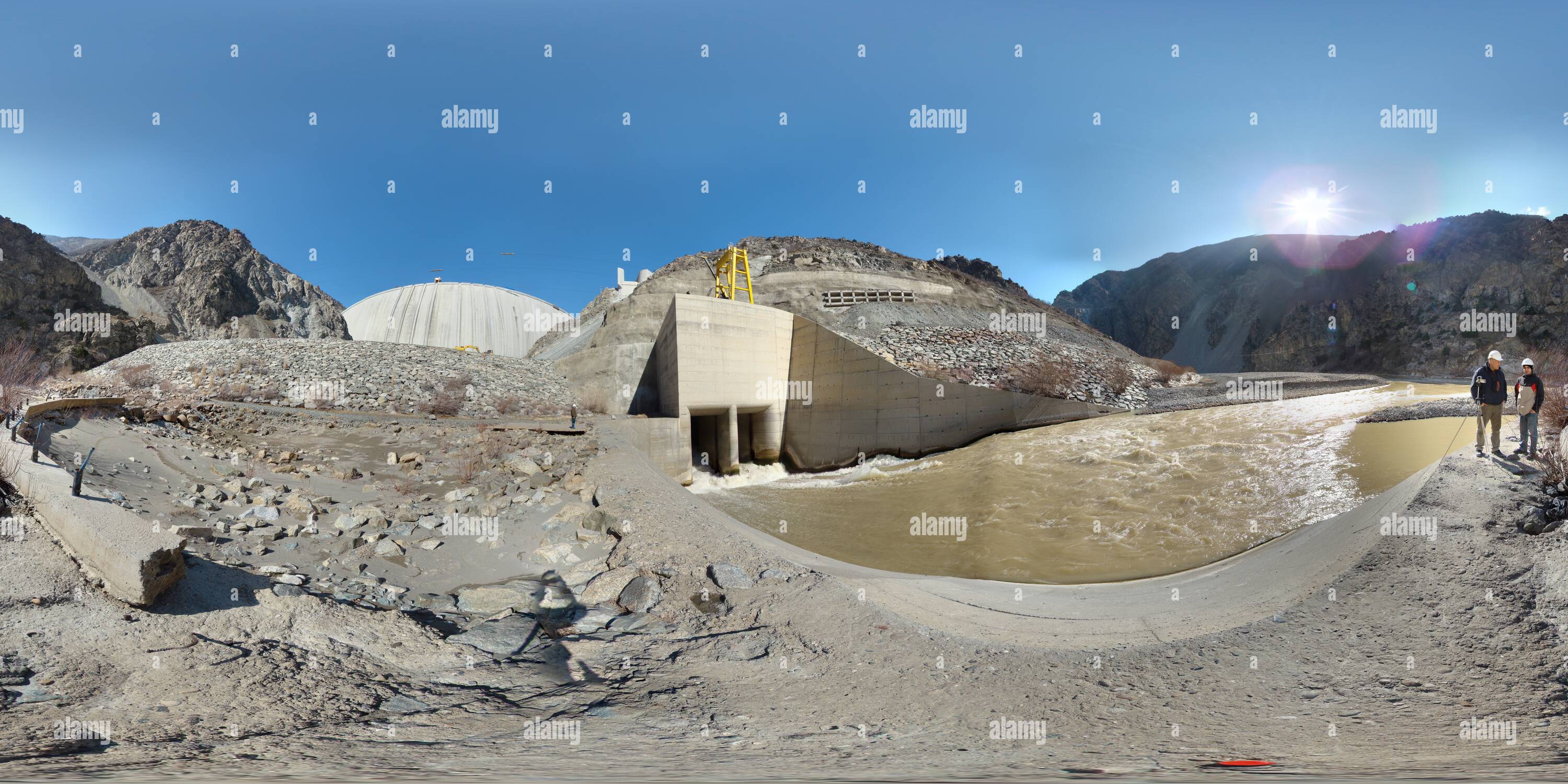 360° view of Deriner Dam seen on 22 February 2012 from upstream Foot of ...