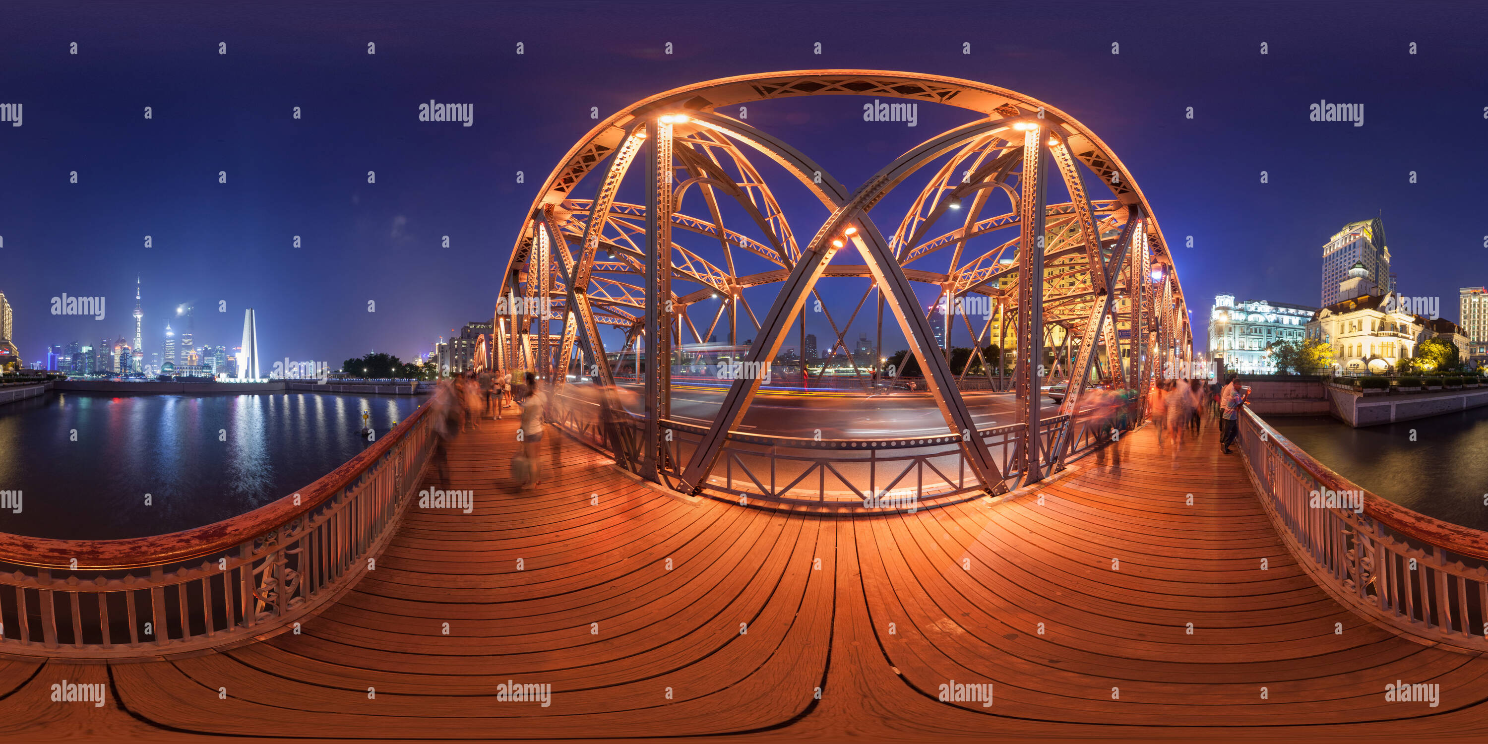 360° view of Bridge over Suzhou Creek - Alamy