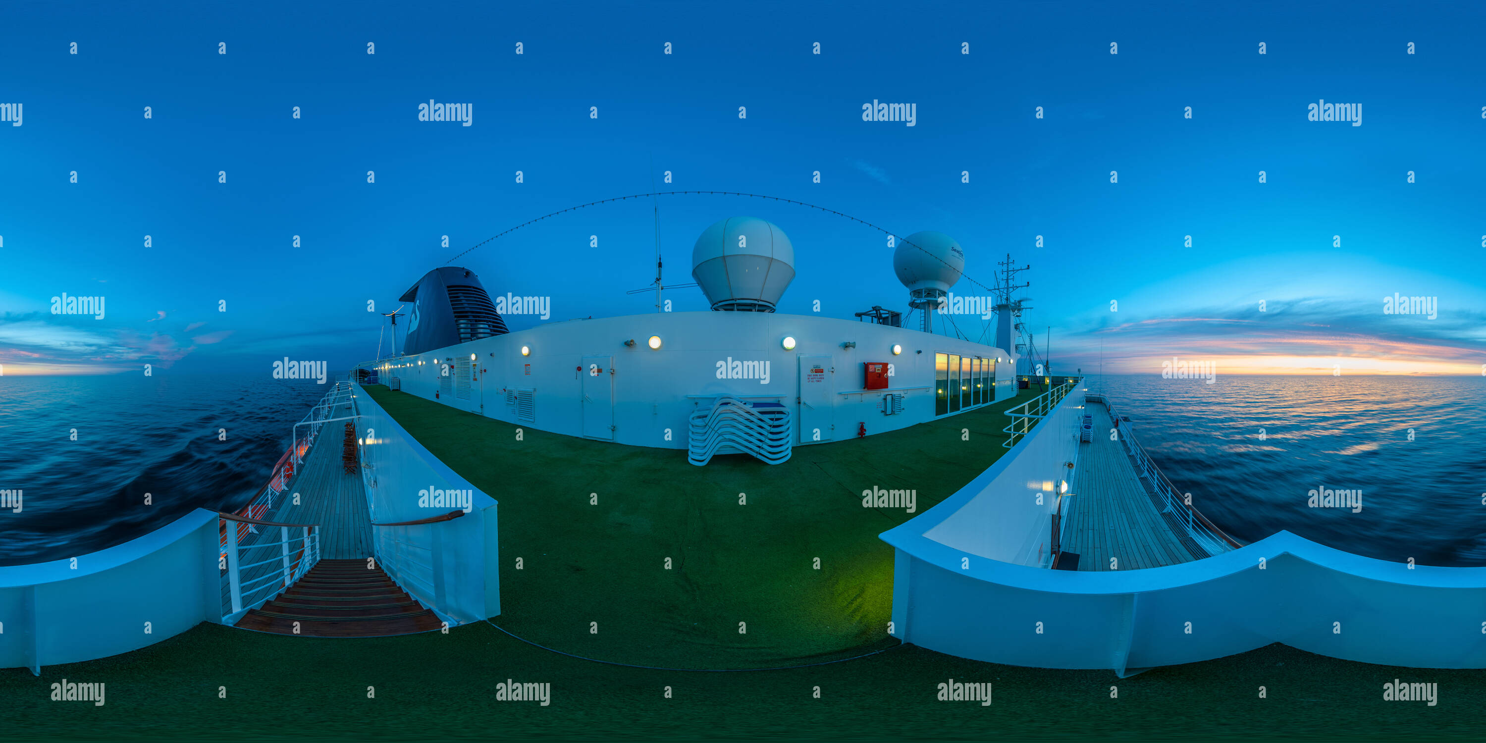 360° view of Sun Deck, MV Minerva - Alamy