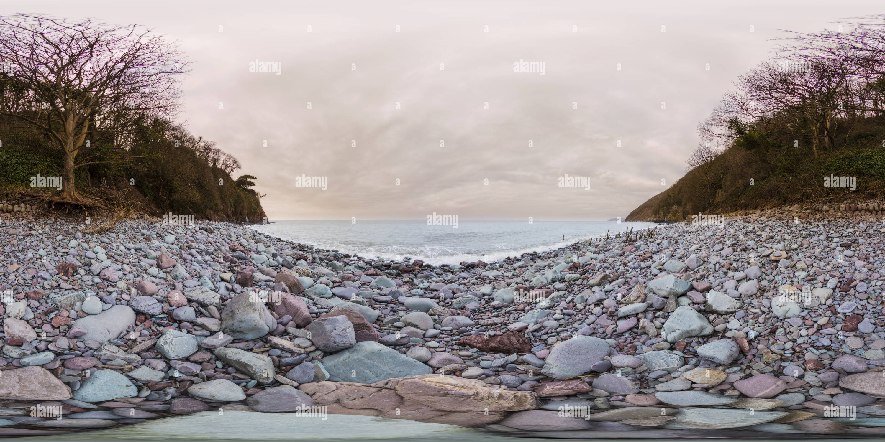 360° view of The Beach at Glenthorne (North Devon - Alamy