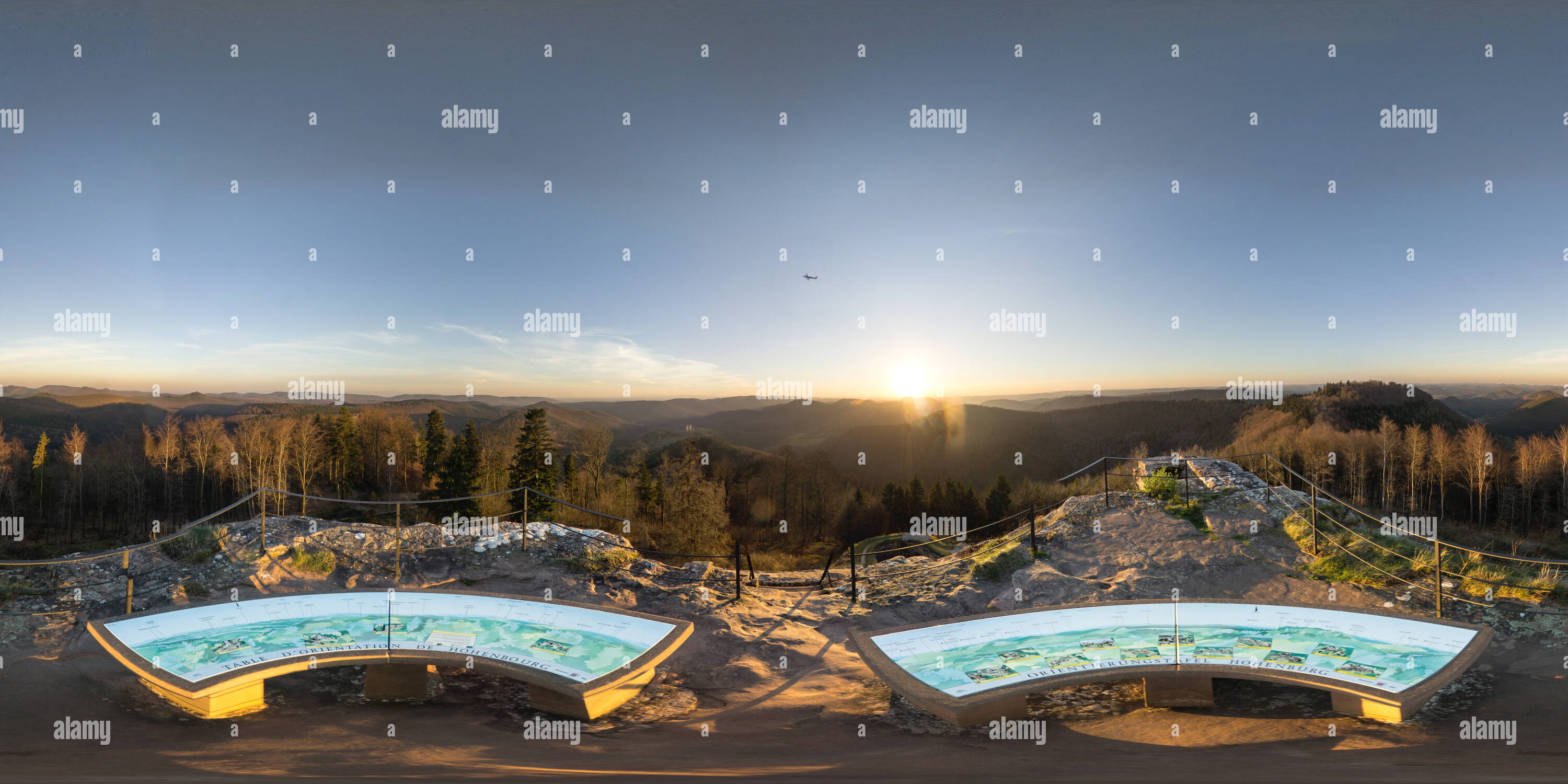 360° view of Hohenbourg Orientation Table - Alamy