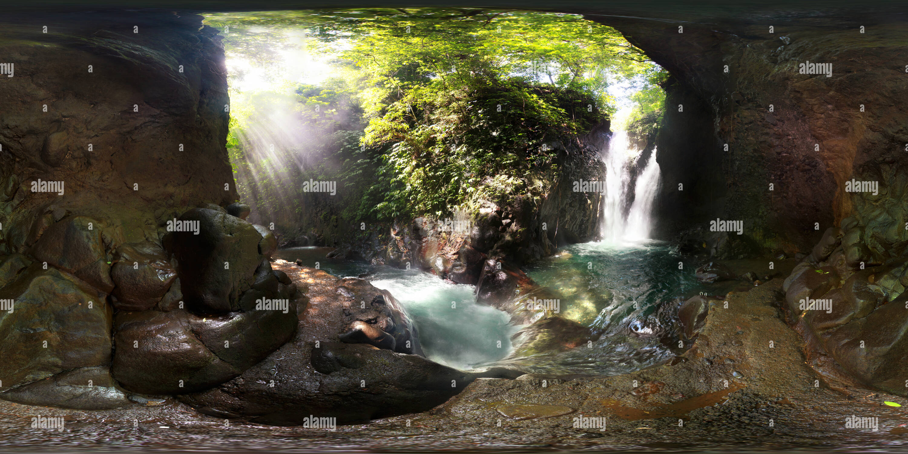 360° view of INDONESIA - Bali - Gitgit Waterfalls, Campuhan Waterfall ...