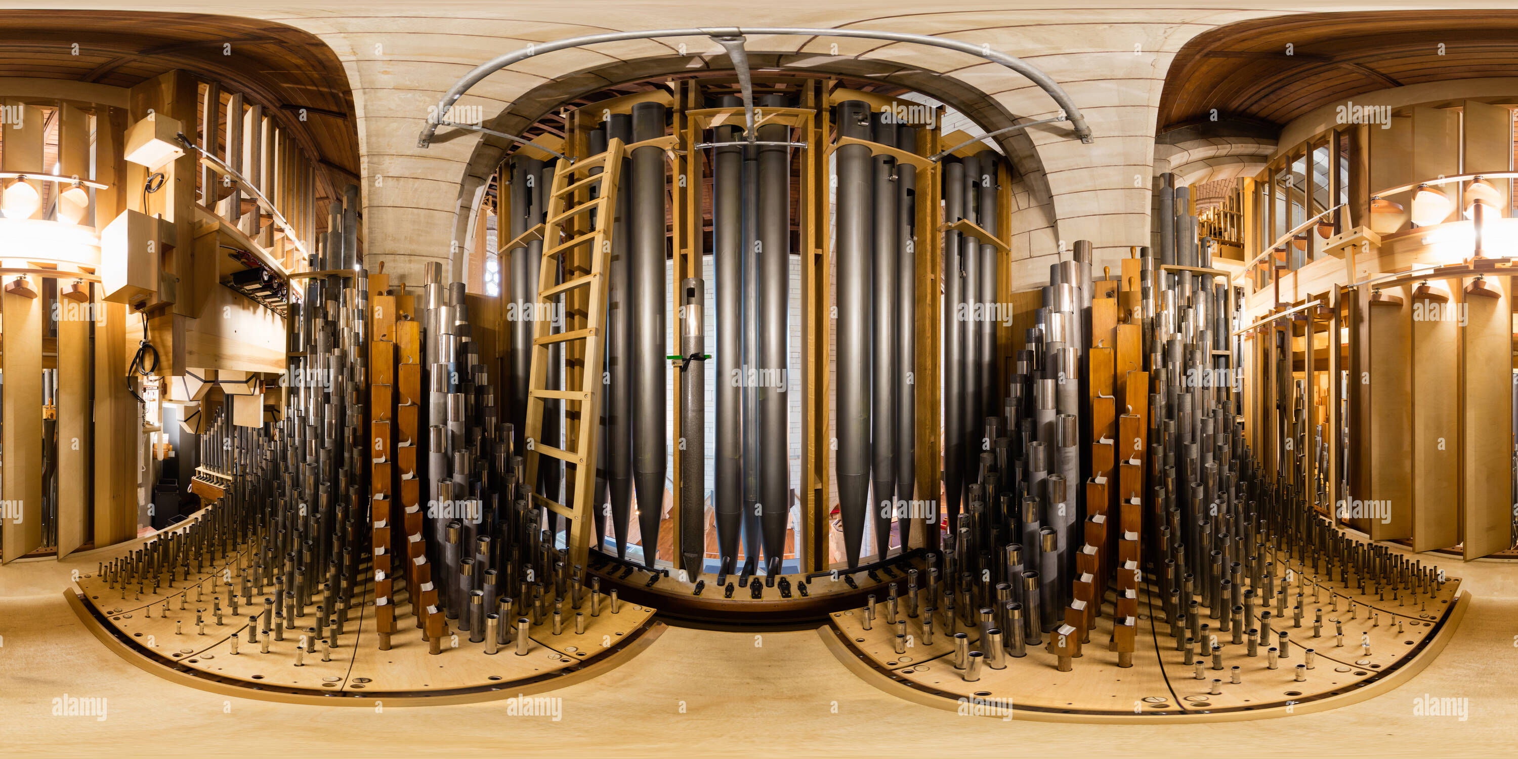 360° view of Inside an Organ - St Matthews Church, Auckland - Alamy
