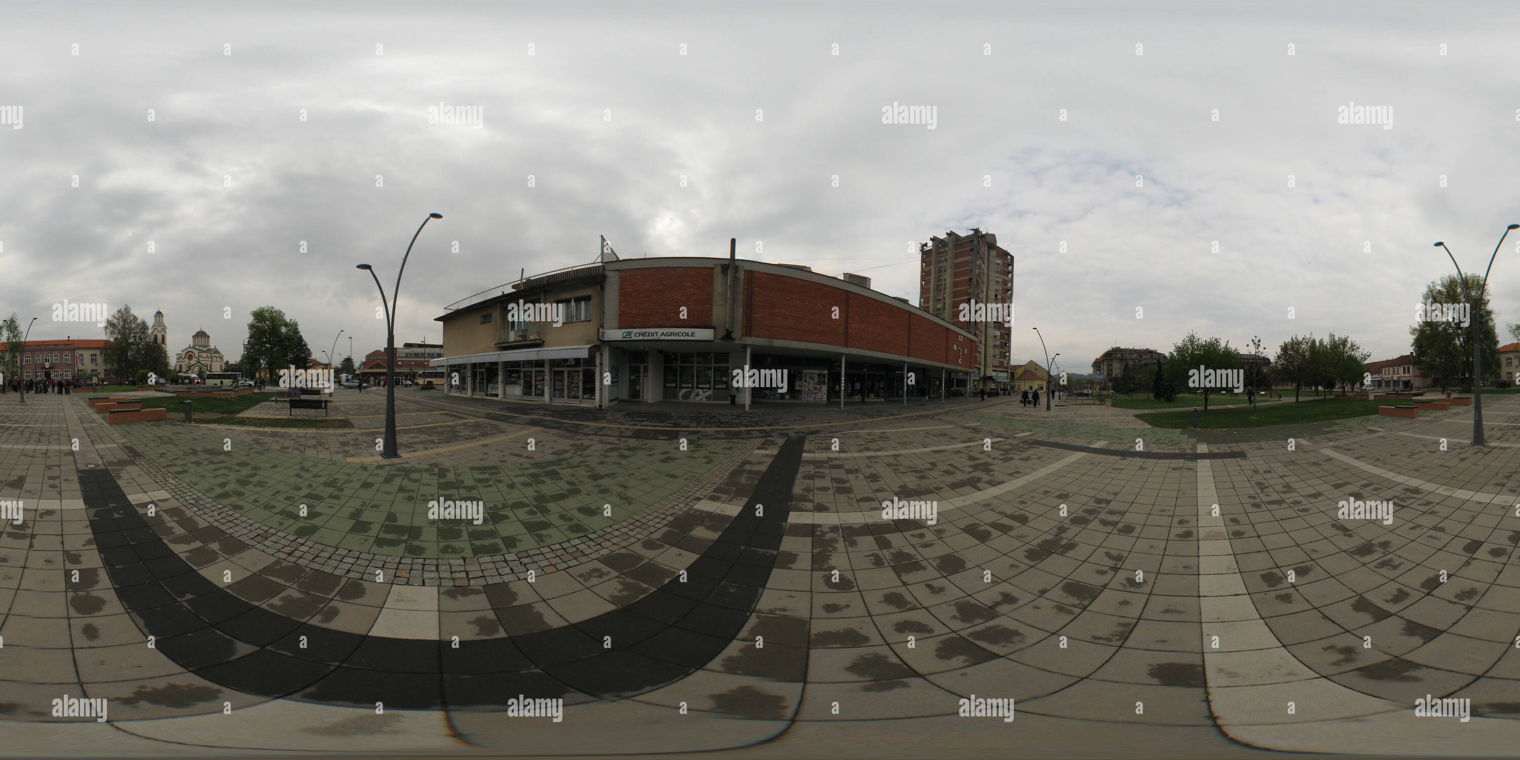 360° view of Trstenik - Town Centre on a Cloudy Day-2 - Alamy