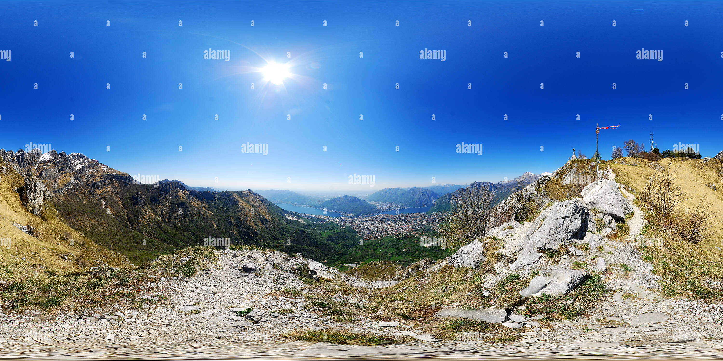 360° view of Lecco from piani di erna - Alamy