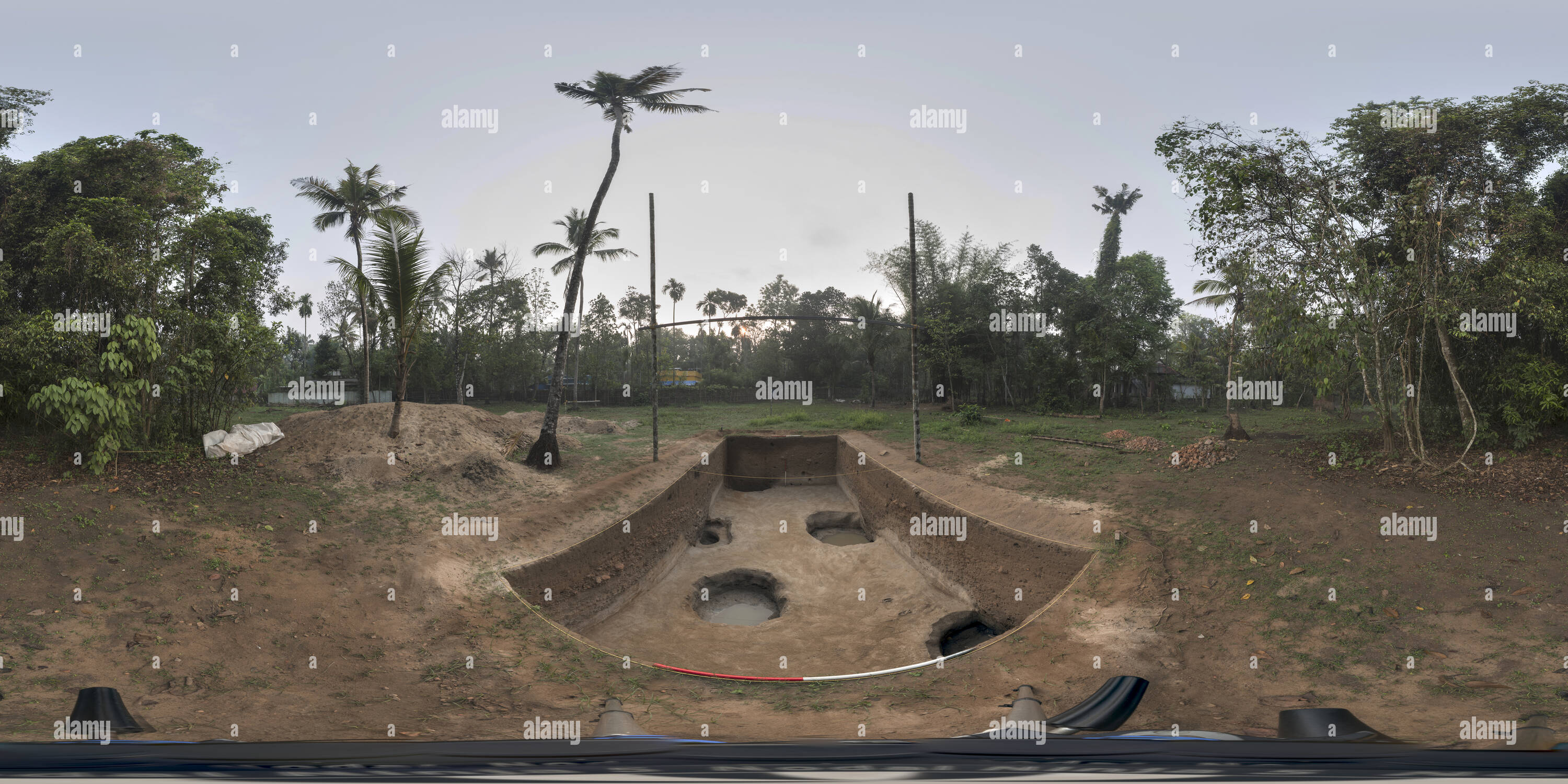 360° view of Archaeological Excavations at Pattanam 2014. TRENCH PT14 ...