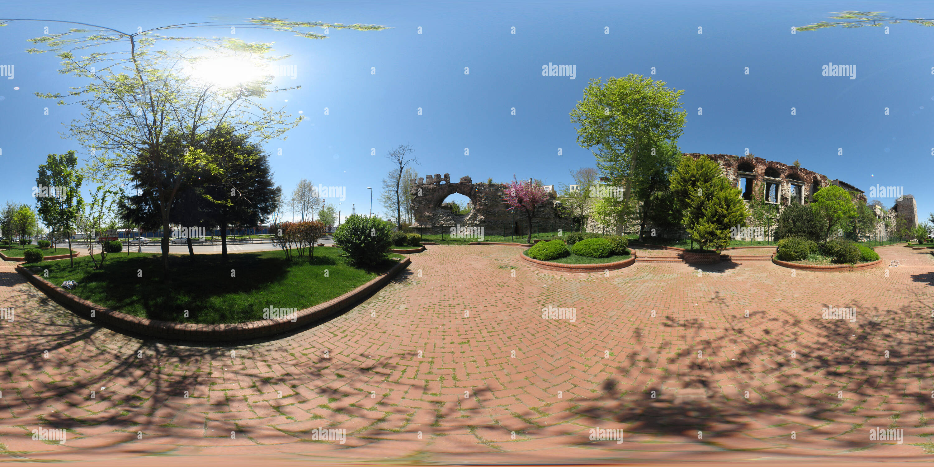 360° view of Istanbul - Walls of Constantinople - Alamy
