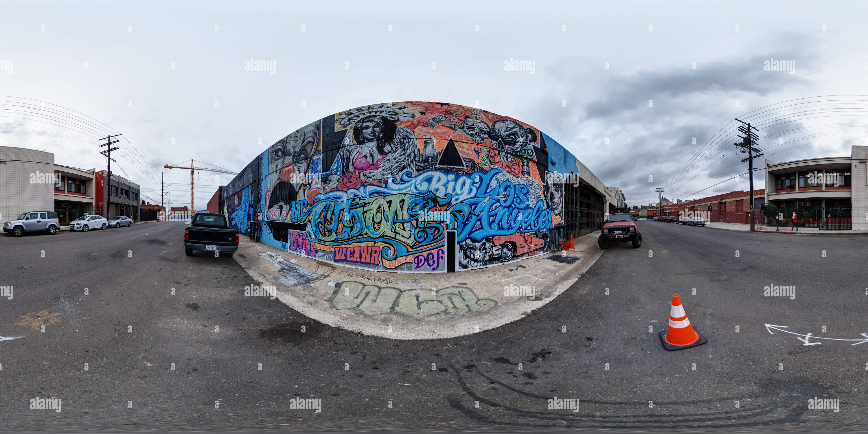 360° view of Big Los Angeles Mural - Alamy
