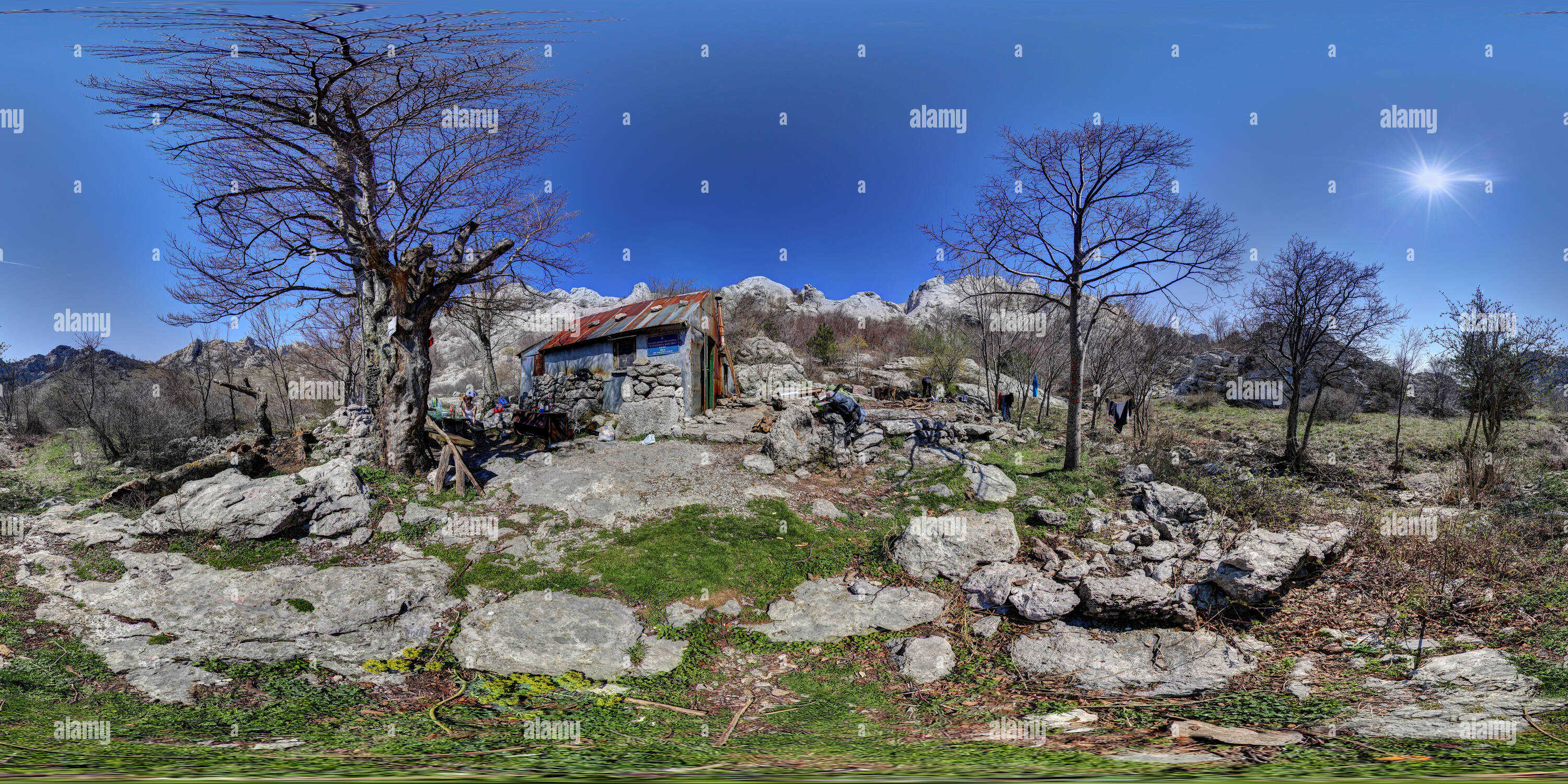 360° view of In front of Tatek's cabin - Alamy