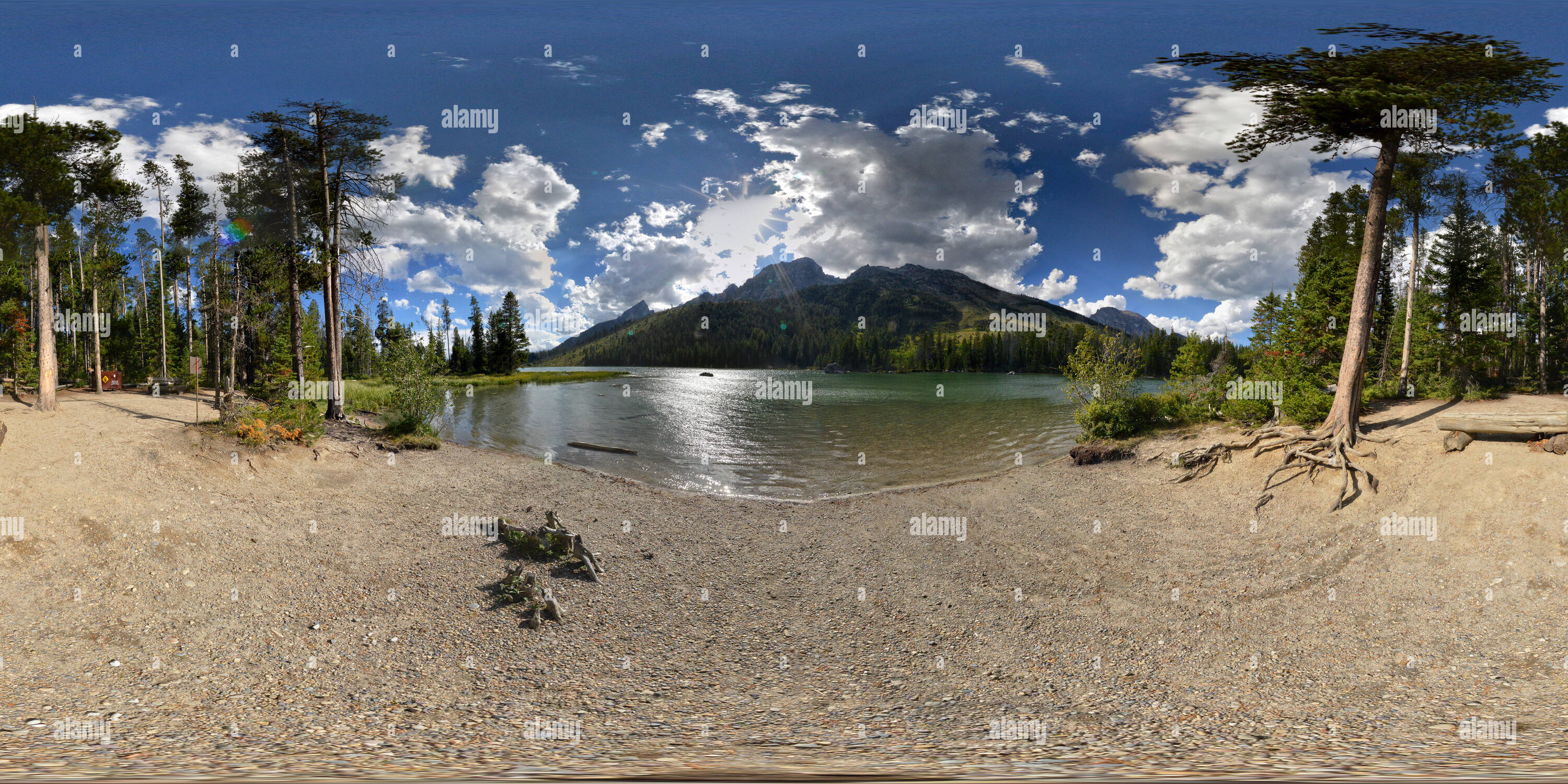 360° view of String Lake Grand Teton National Park - Alamy