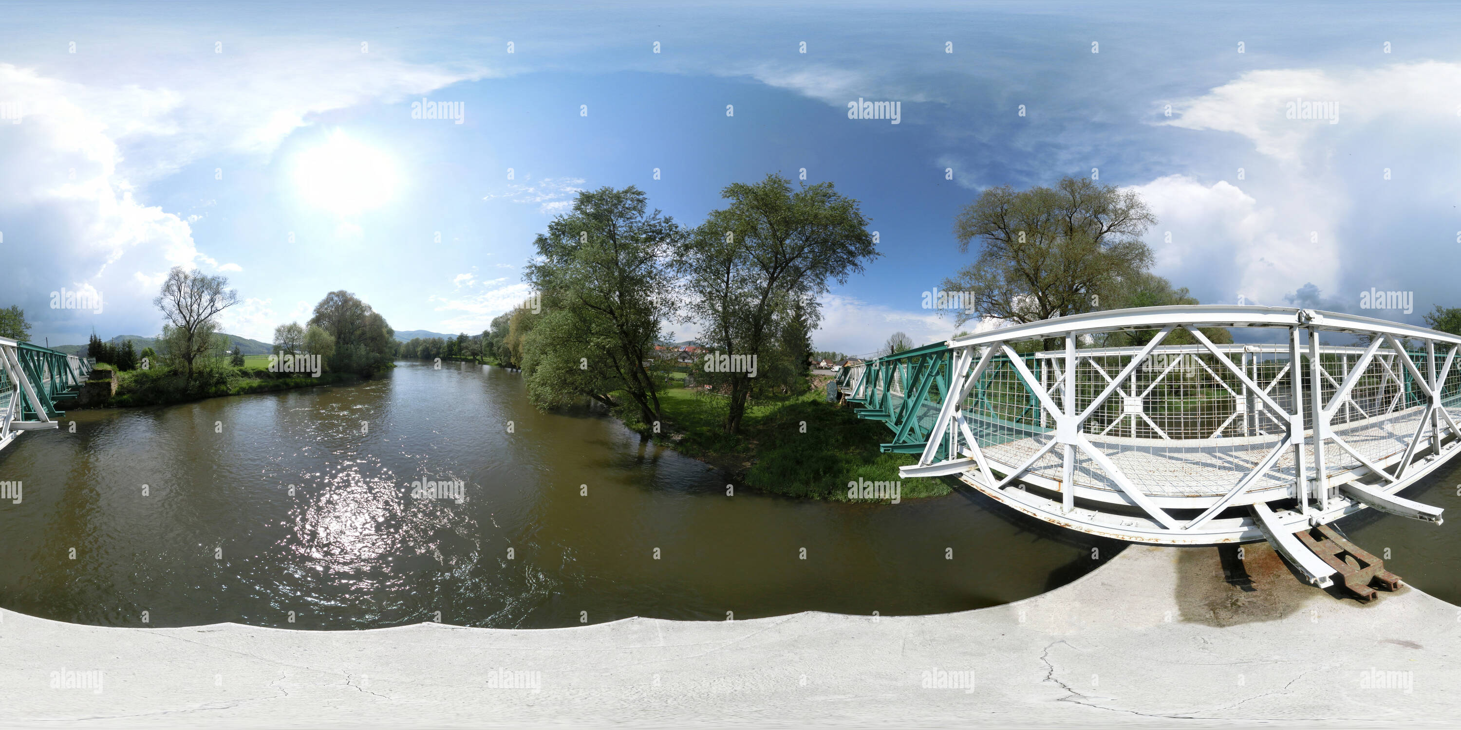 360° view of Bridge near Dolna Zdana - Down the river Hron - Alamy