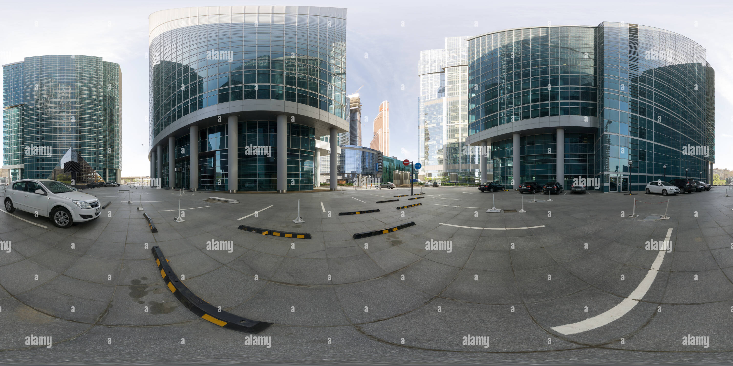 360° view of Moscow City, «Naberezhnaya Tower» - Alamy