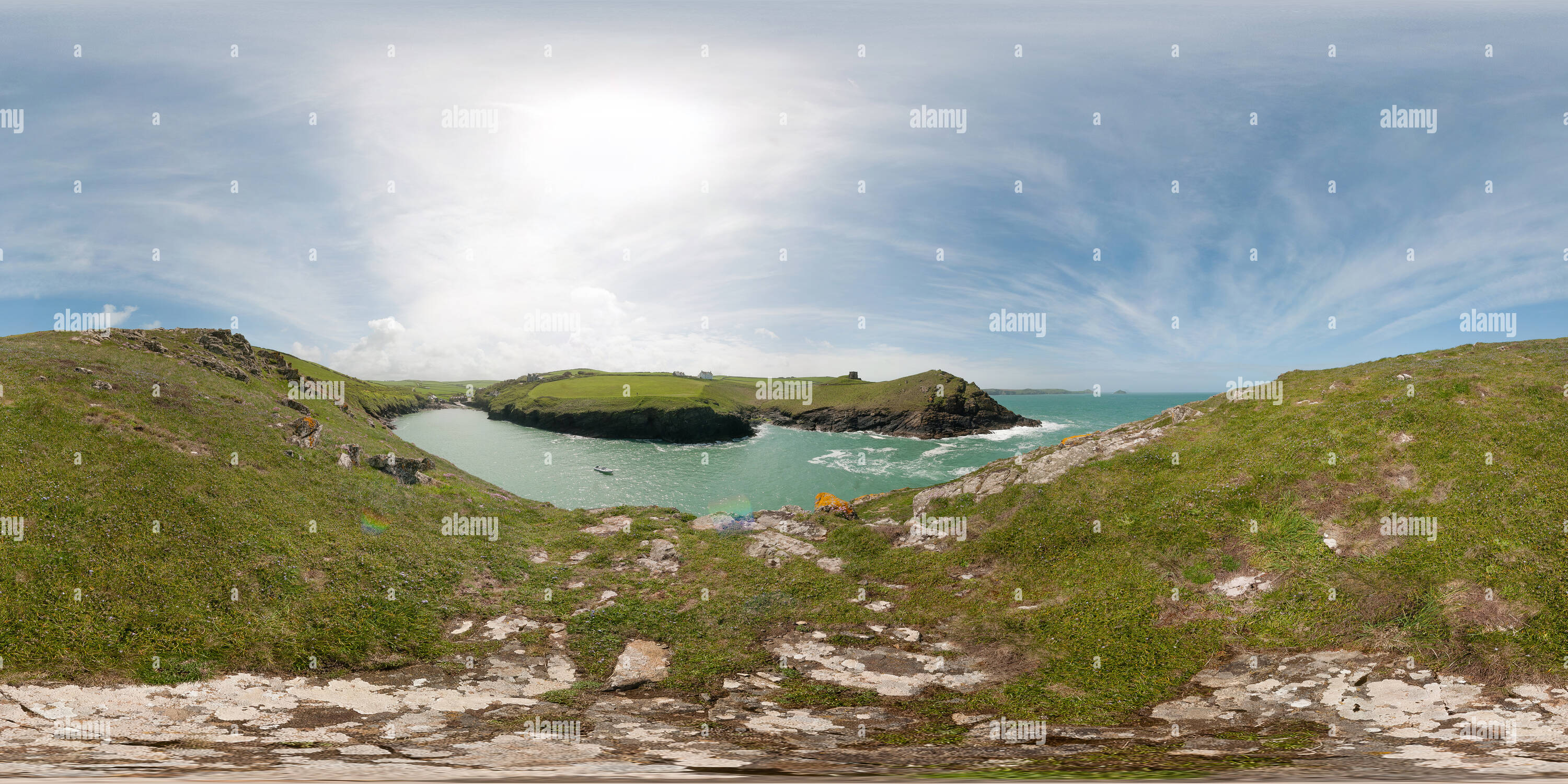 360° view of Port Quin and Doyden Point - Alamy