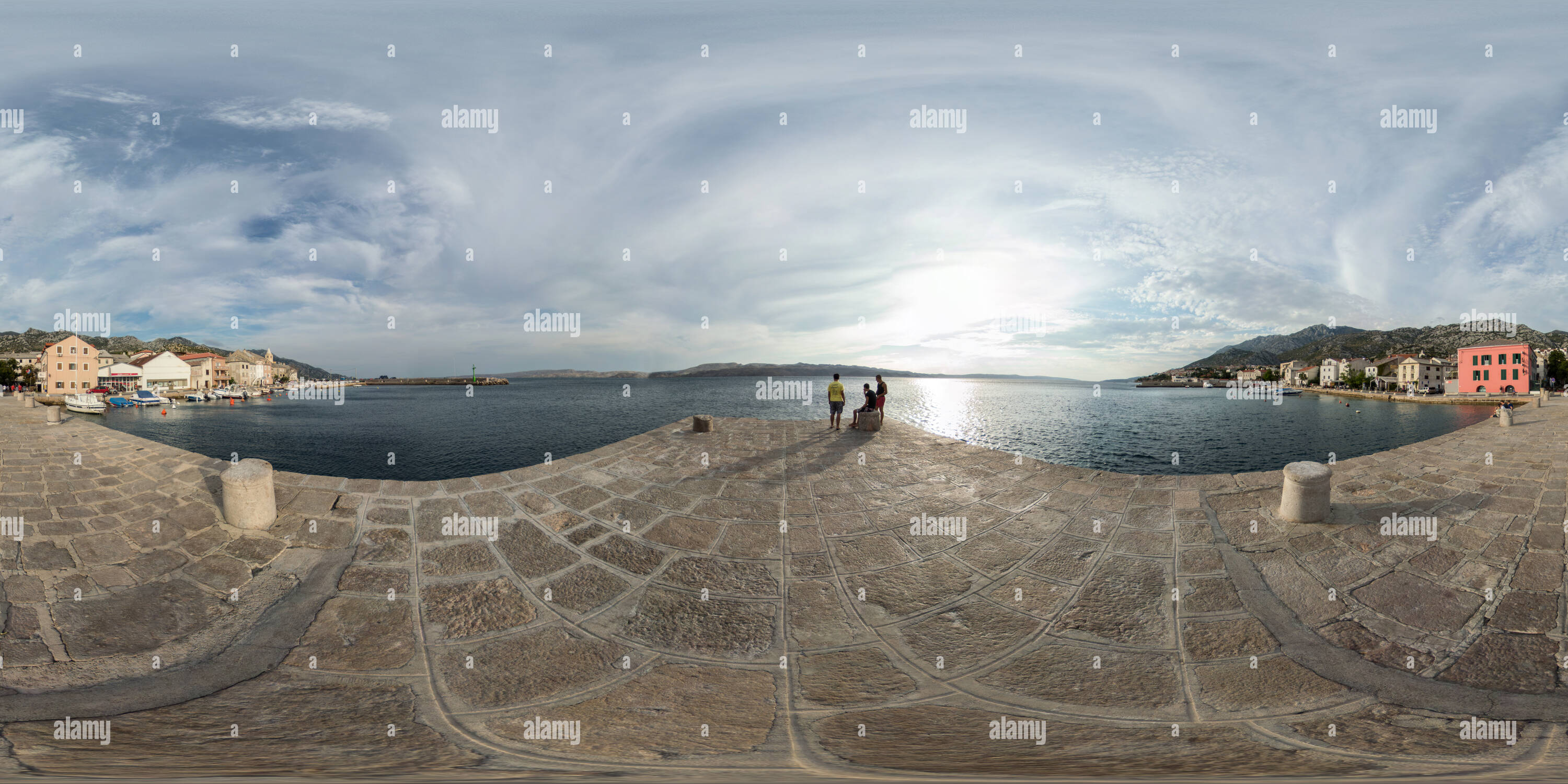 360° view of The city of Karlobag - Alamy
