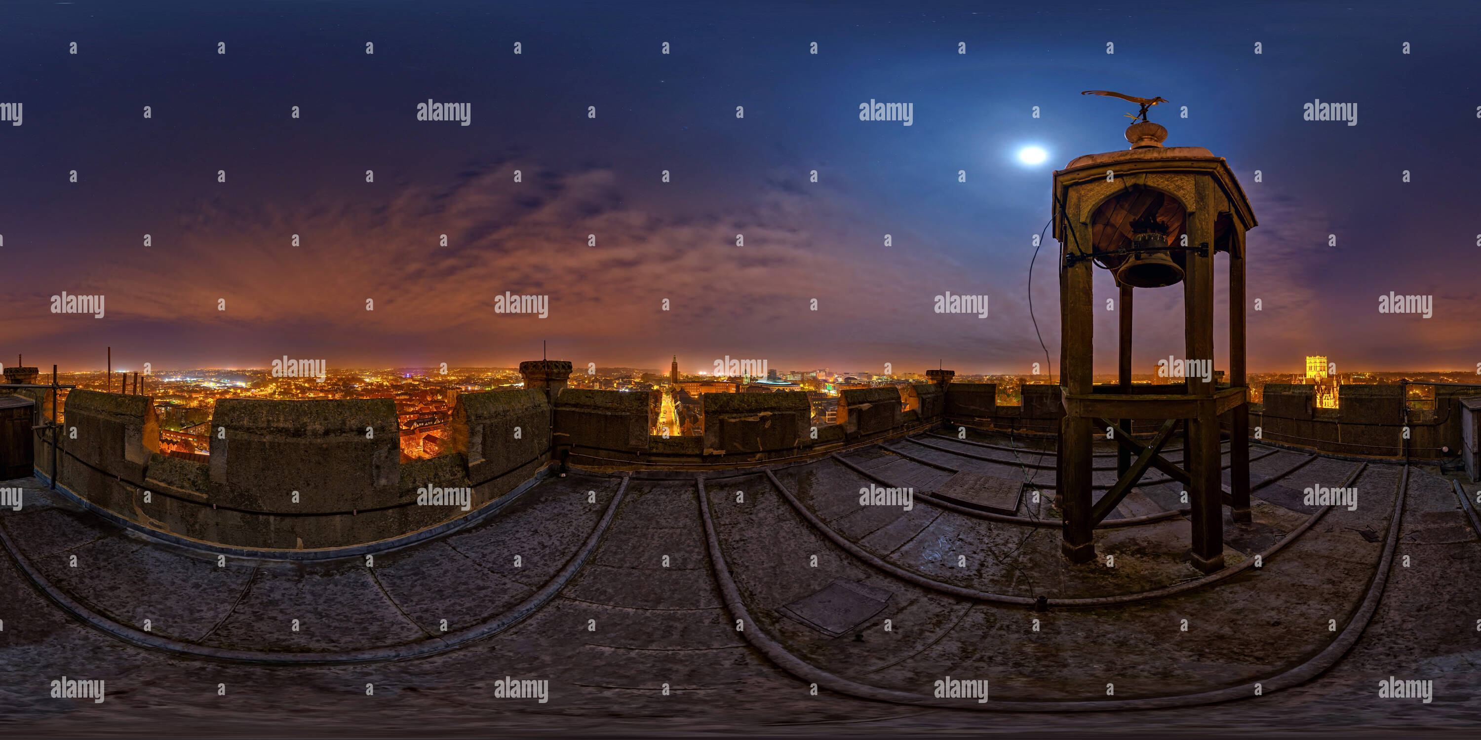 360° view of St. Giles Church Tower - Alamy