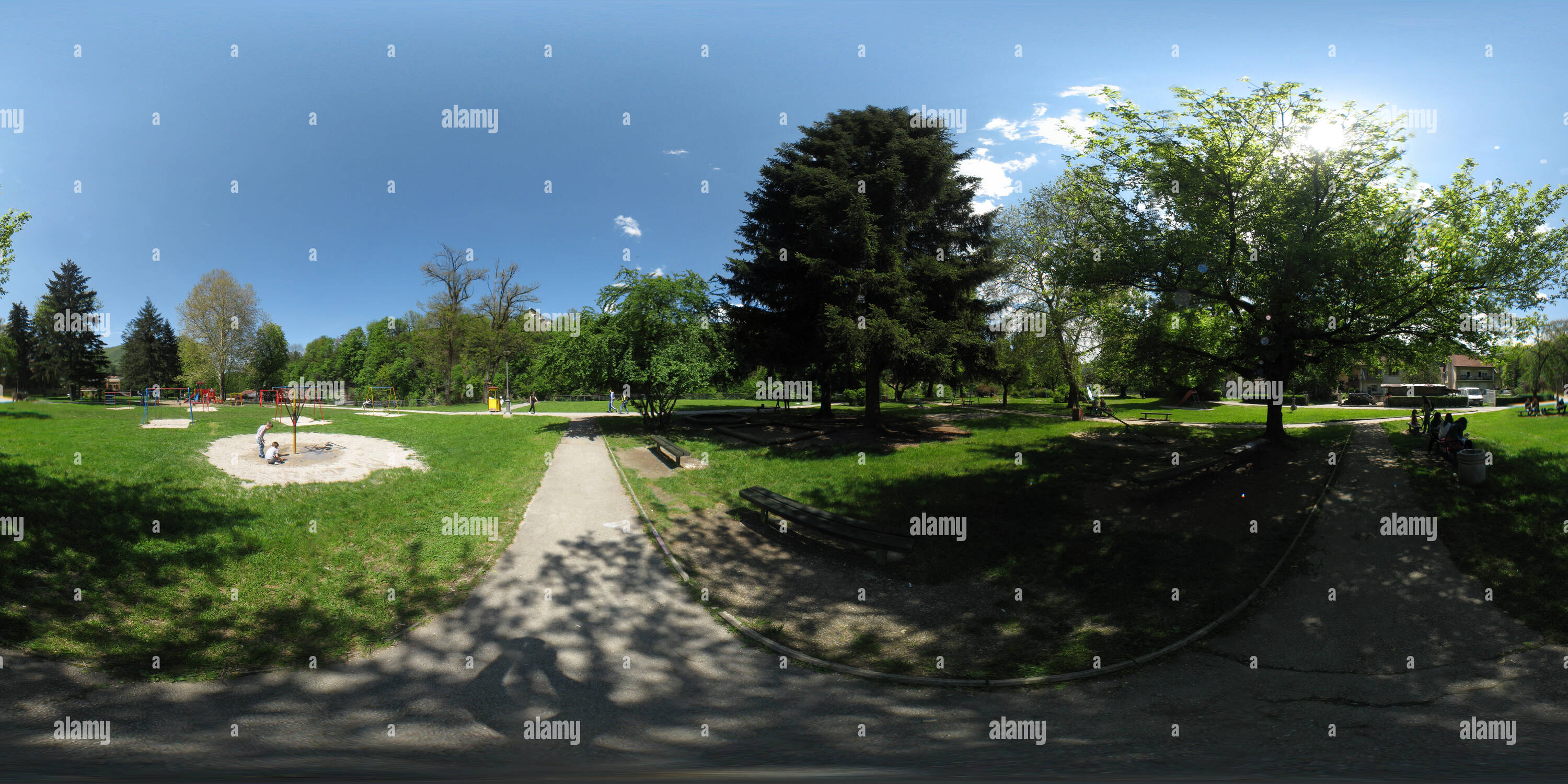 360° view of Ivanjica - Centre of the Park in Spring - Alamy