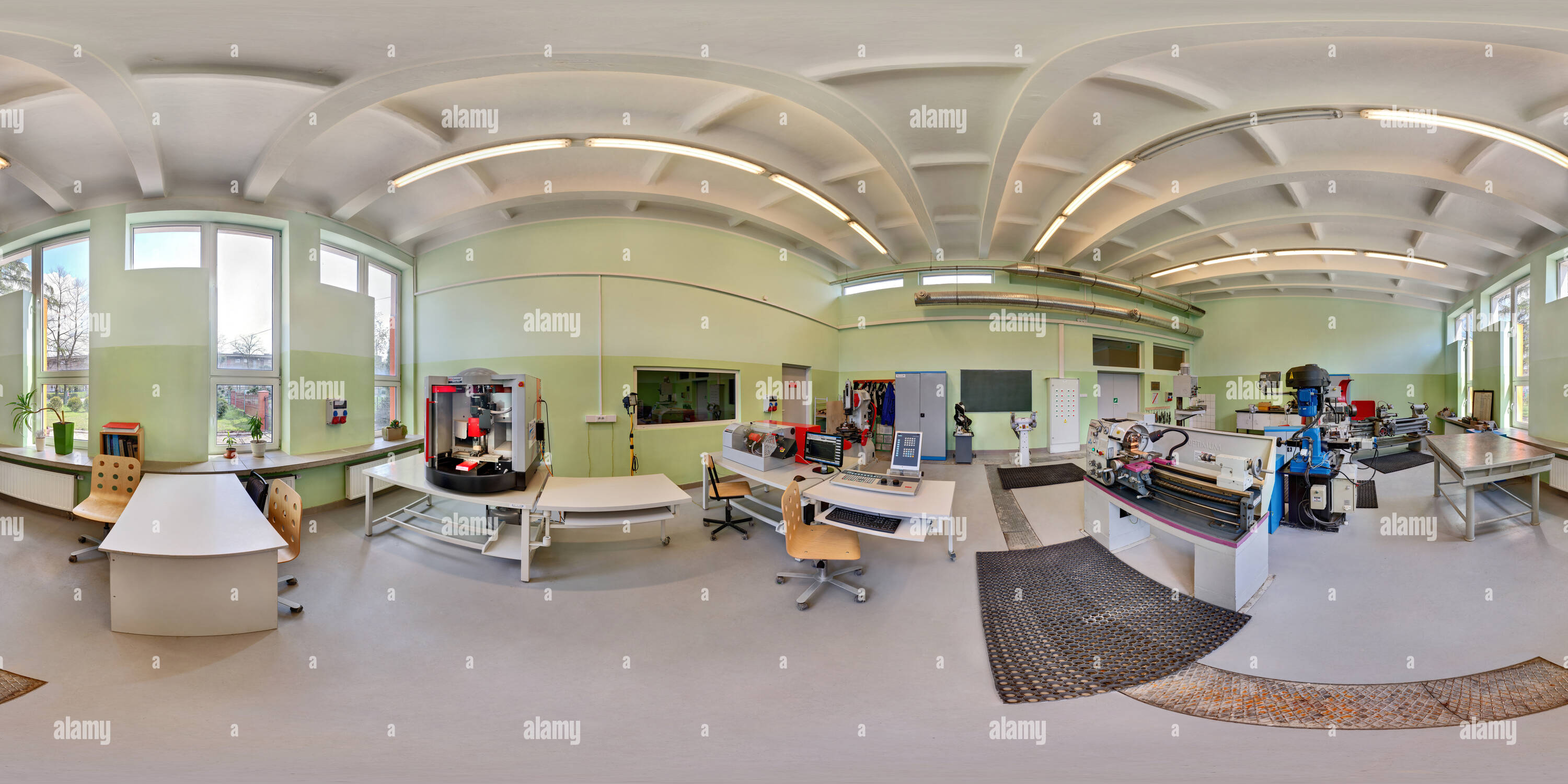 360° view of Mechanical processing workshop - Alamy