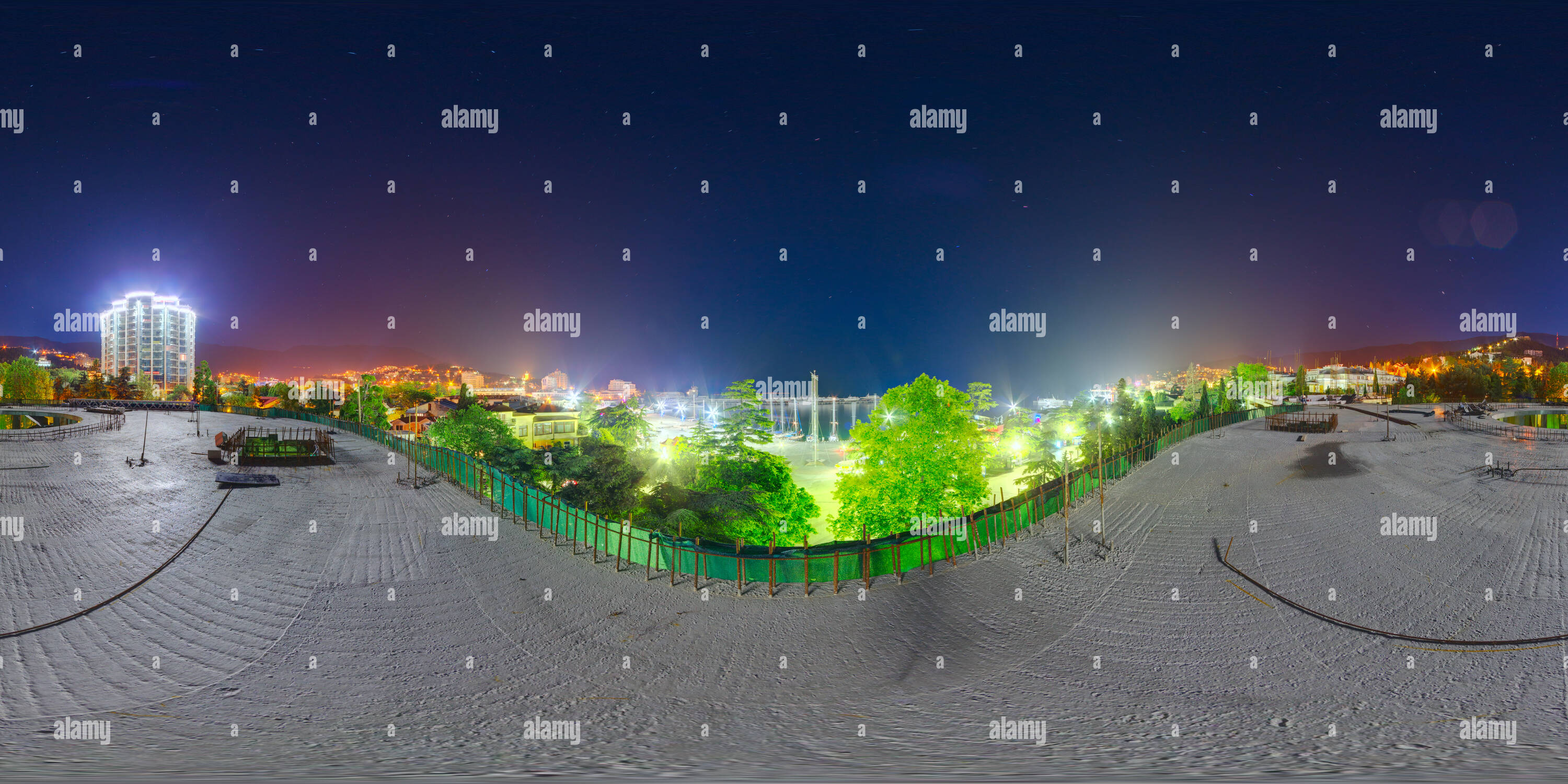 360° view of Building at night - Alamy
