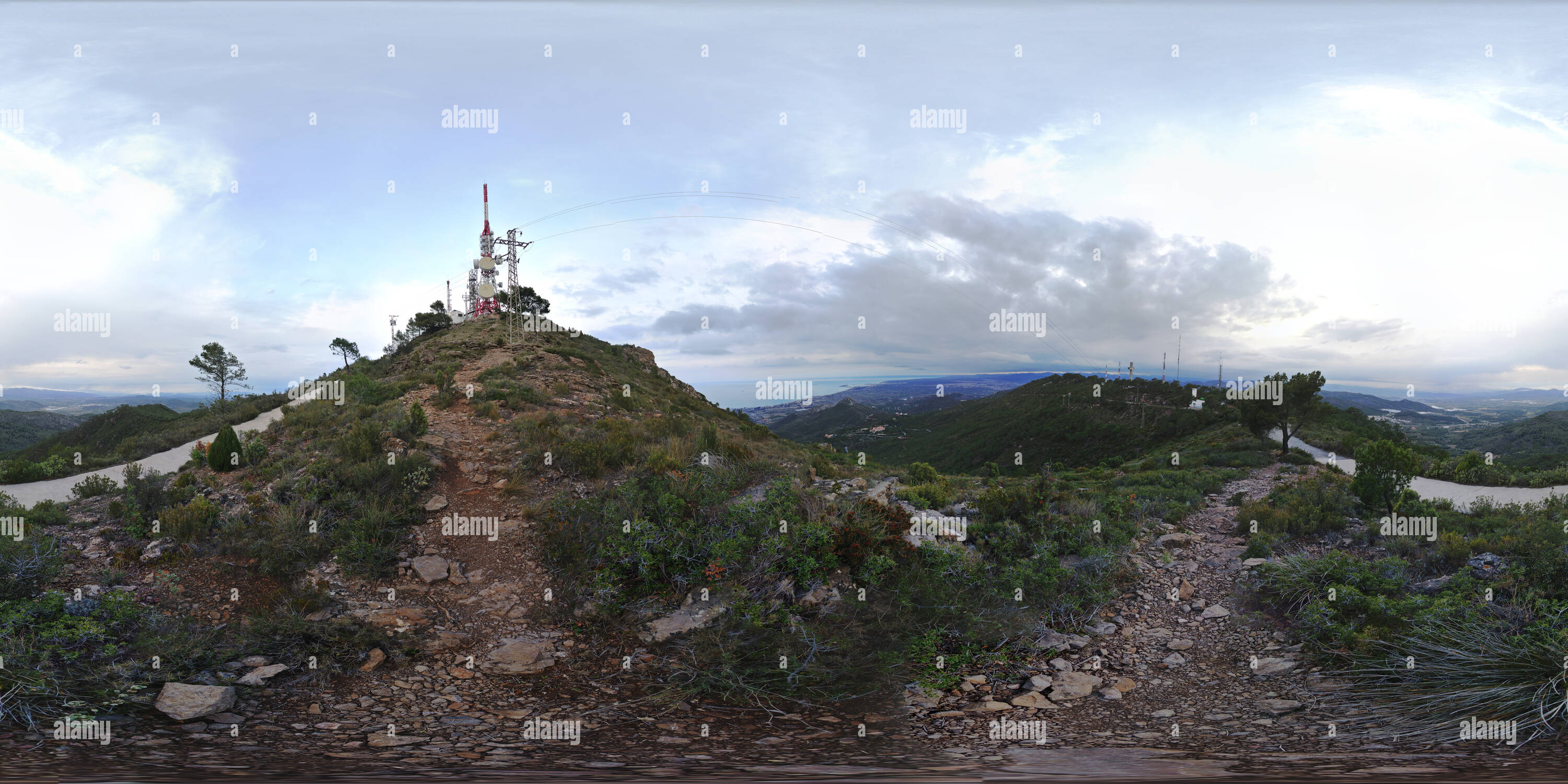 360° view of El monte Bartolo - Alamy