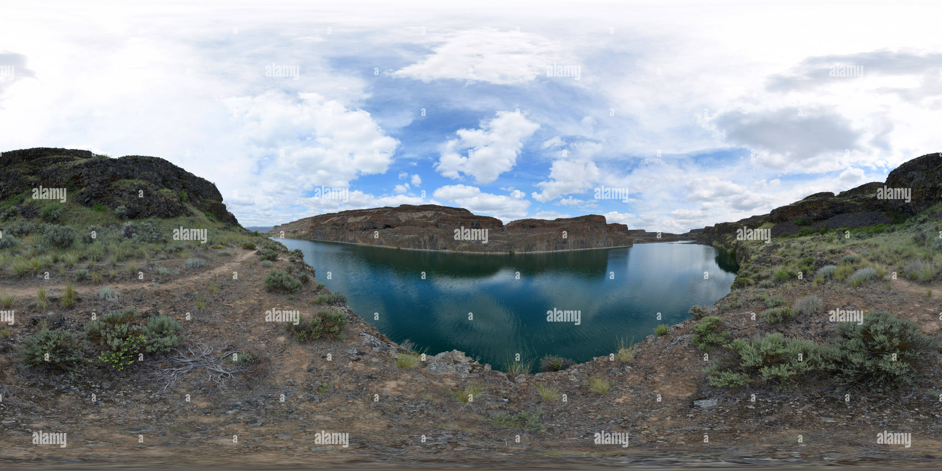360° view of Deep Lake, Sun Lakes-Dry Falls State Park, Washington ...