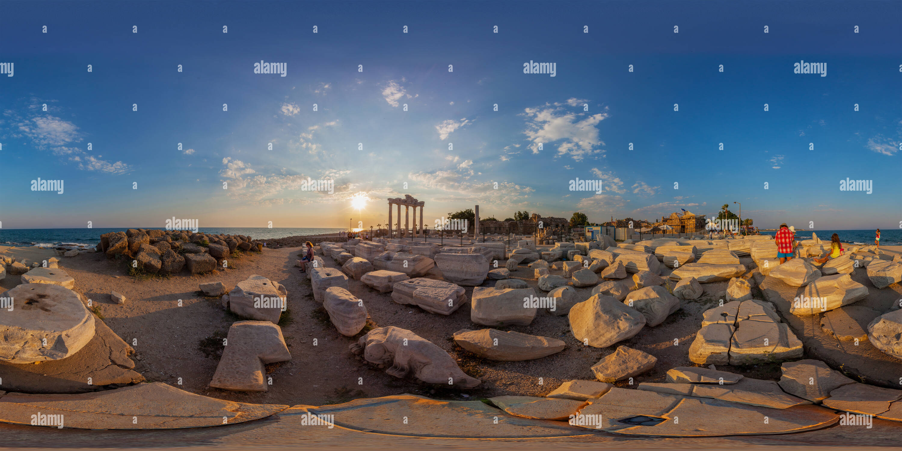 360° view of Side, Appolon tample - Alamy