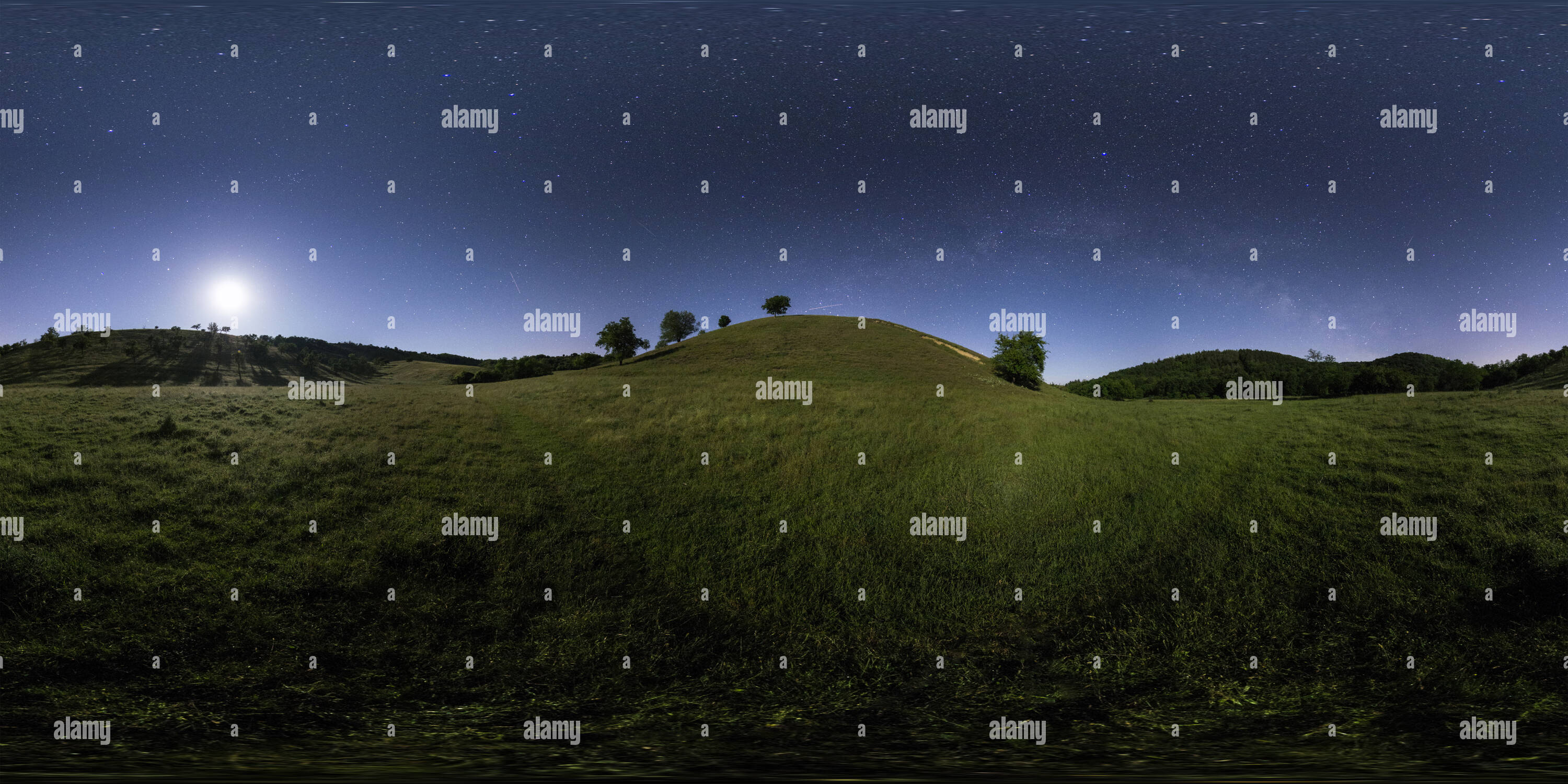 360° view of Night in nature - Alamy