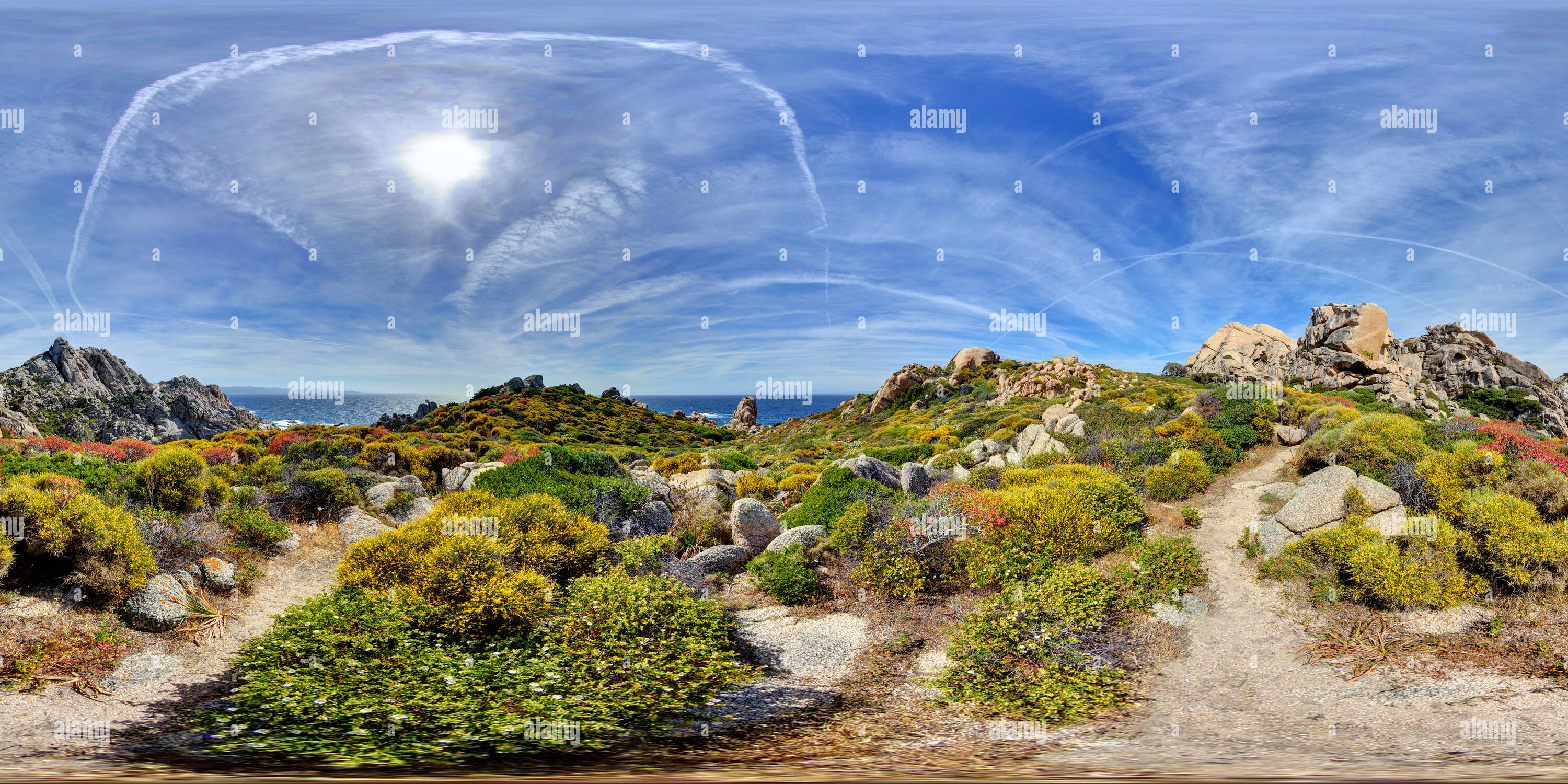 360° view of Capo Testa, Sardinia, Italy - Alamy