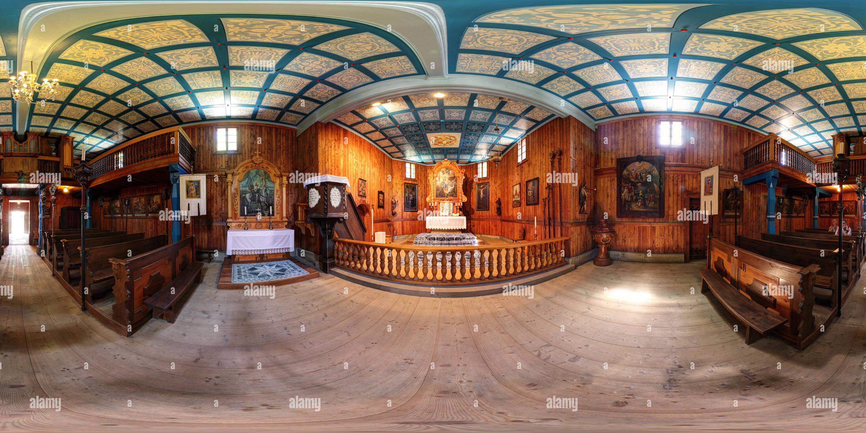 360° view of St. Anne's Church in the Wallachian Open Air Museum - Alamy