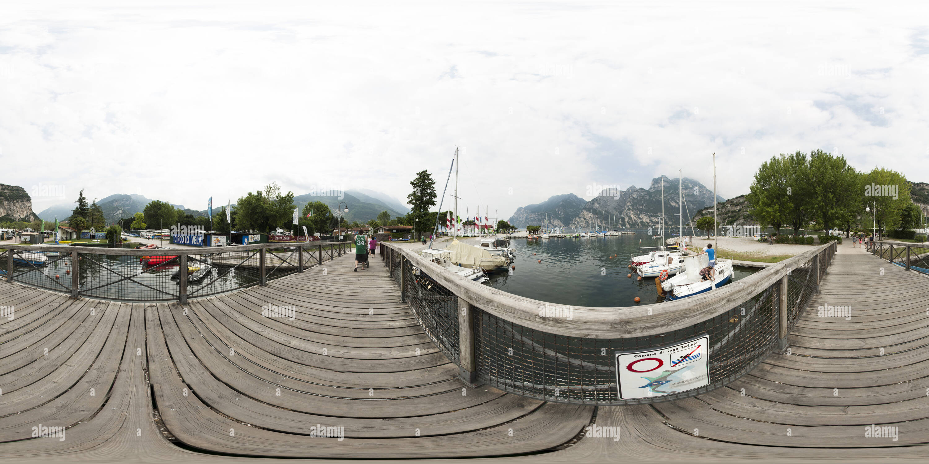 360° view of Torbole. Lago di Garda. Surf Segnana - Alamy