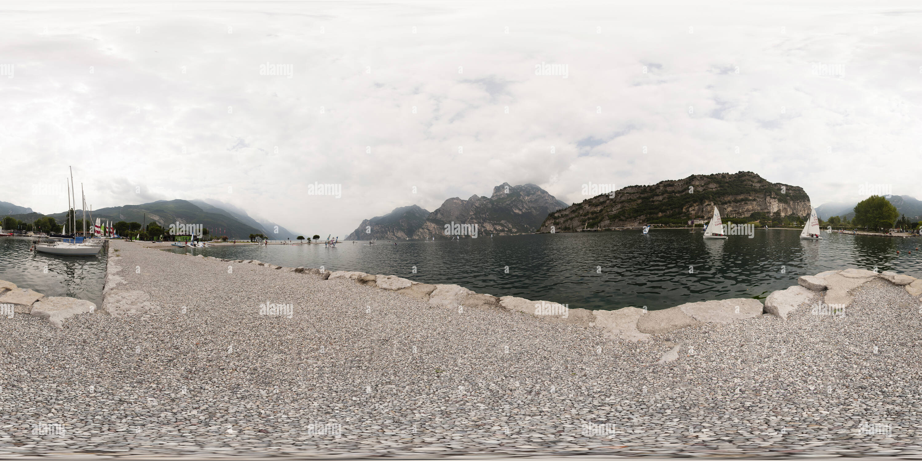 360° view of Torbole. Lago di Garda. Surf Segnana - Alamy