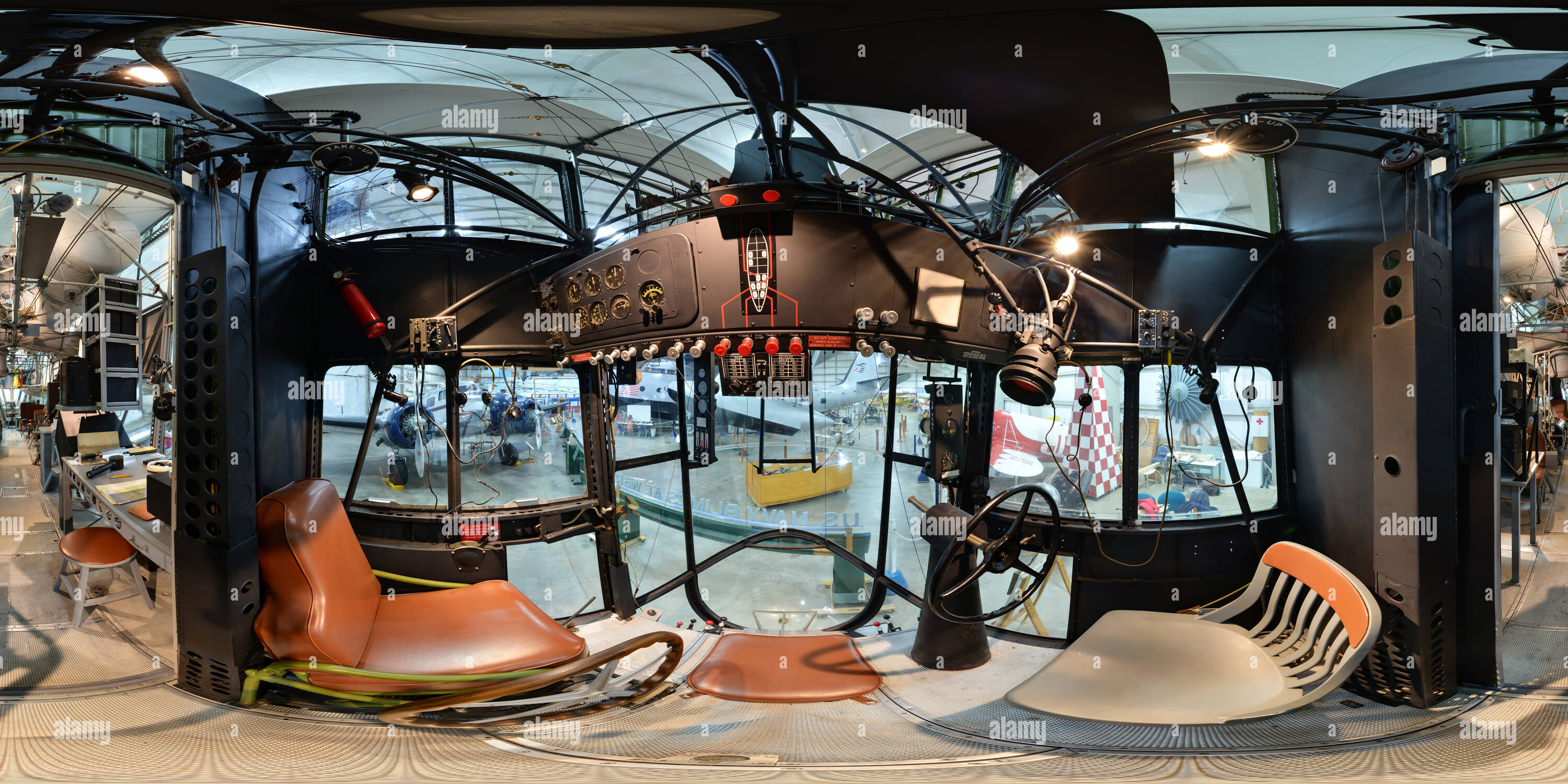 360° view of Goodyear ZNPK-28 Blimp Cockpit - Alamy