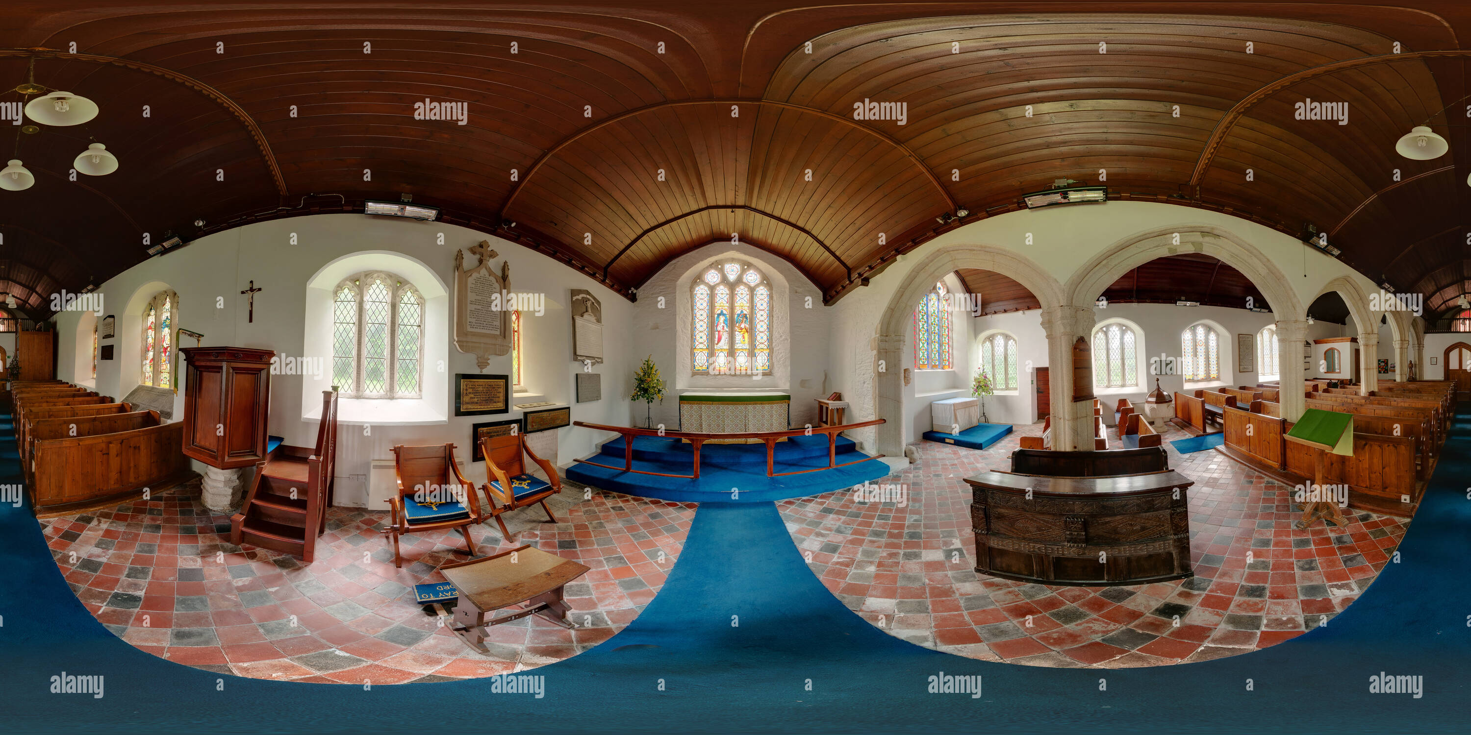 360° view of St Allen Church, Cornwall - Alamy