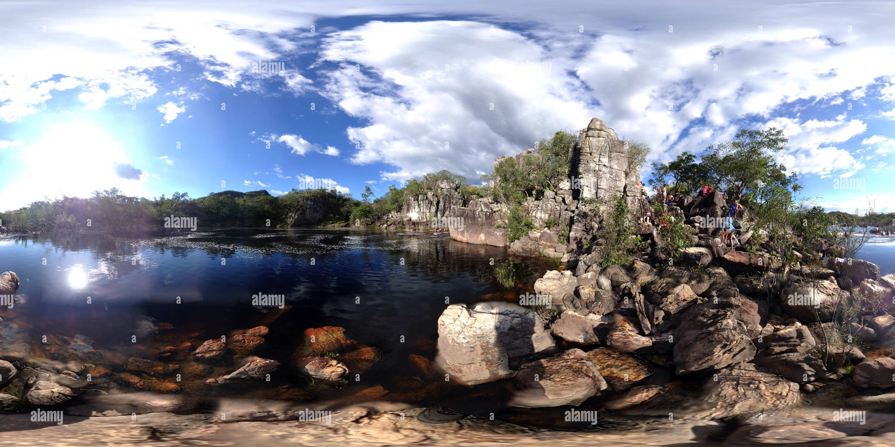 360° view of Canyons II Waterfalls - Alamy